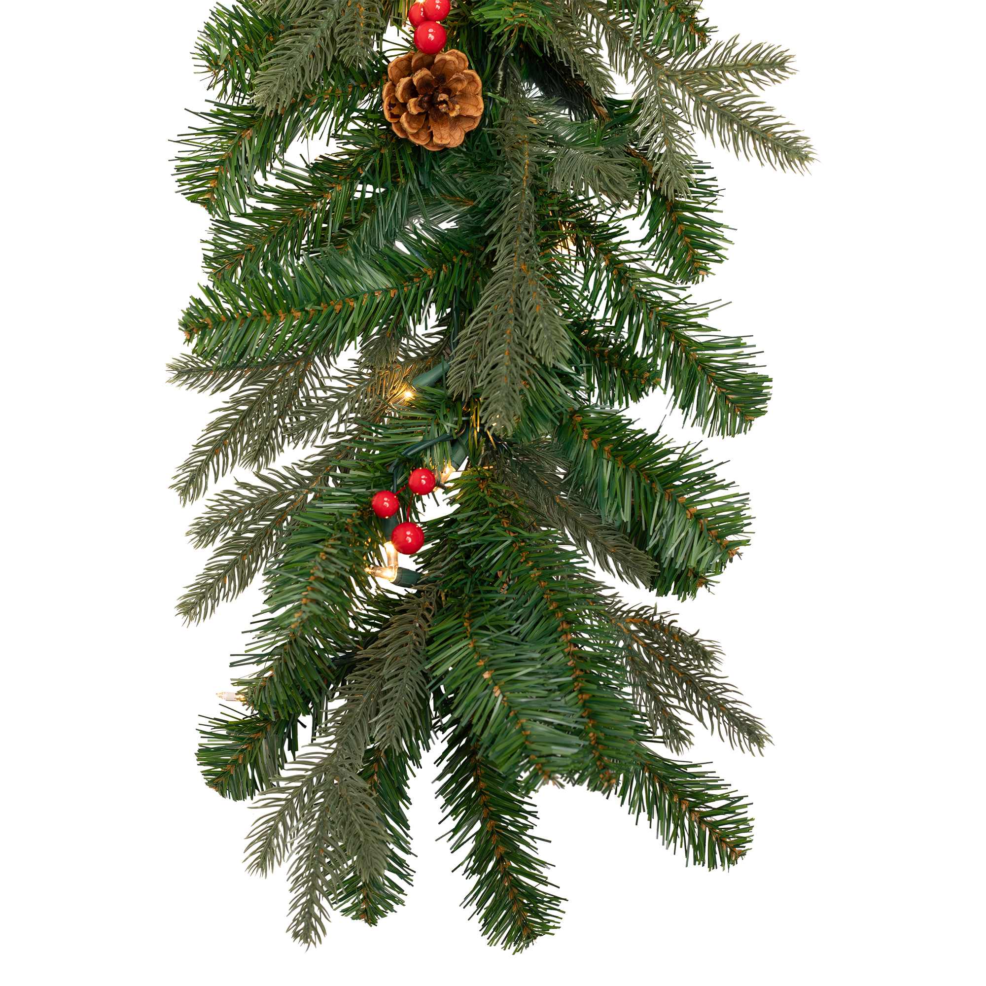 Northlight Real Touch Pre-Lit Mixed Noble Spruce Garland - 9 feet x 14 ...