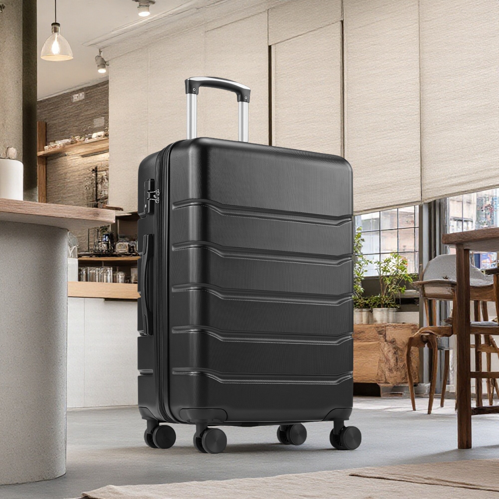 GlasFlength 24 Inch Luggage Expandable Hardside Suitcase Carry On ...