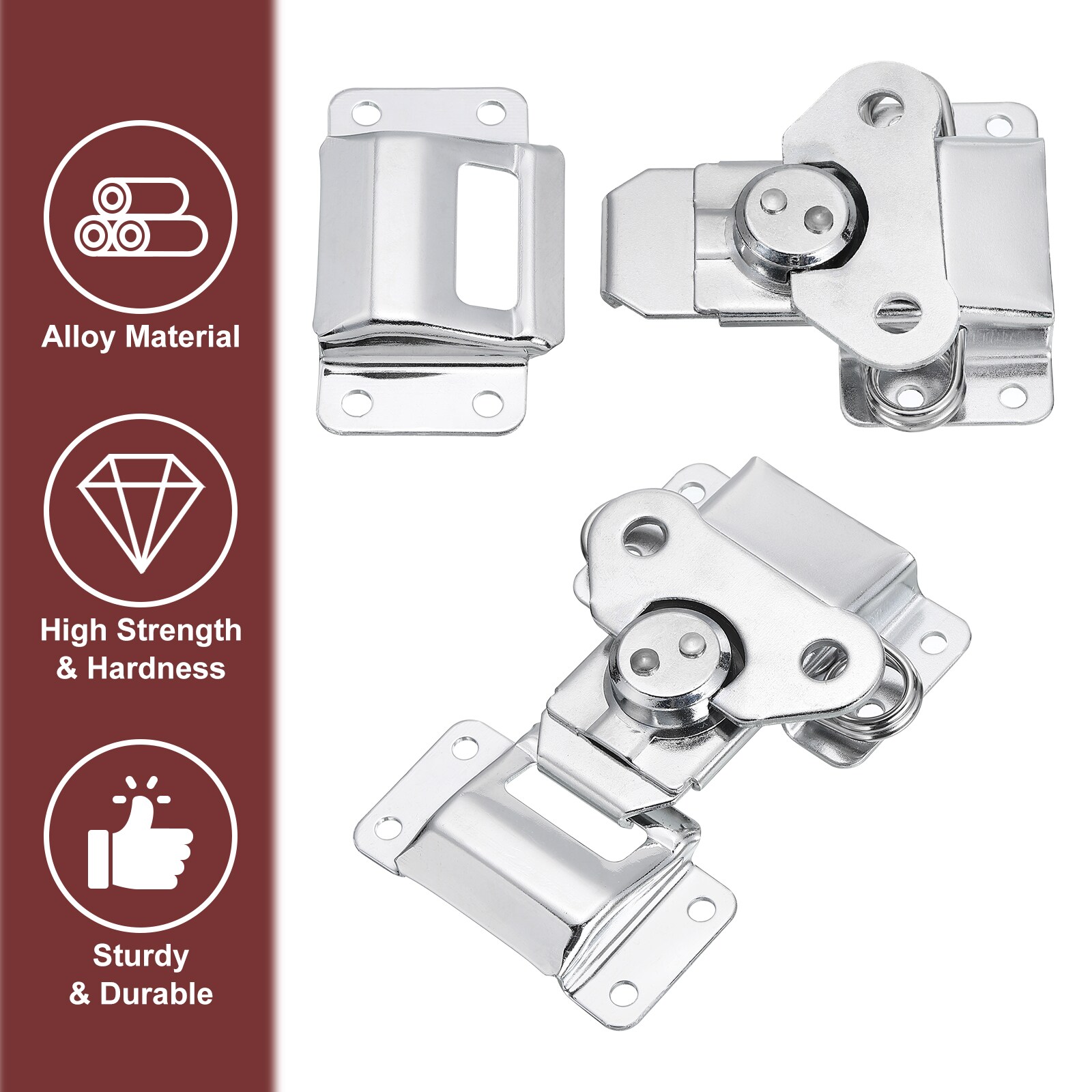 Unique Bargains Butterfly Twist Latch 4.65 Inch Alloy Spring Loaded ...
