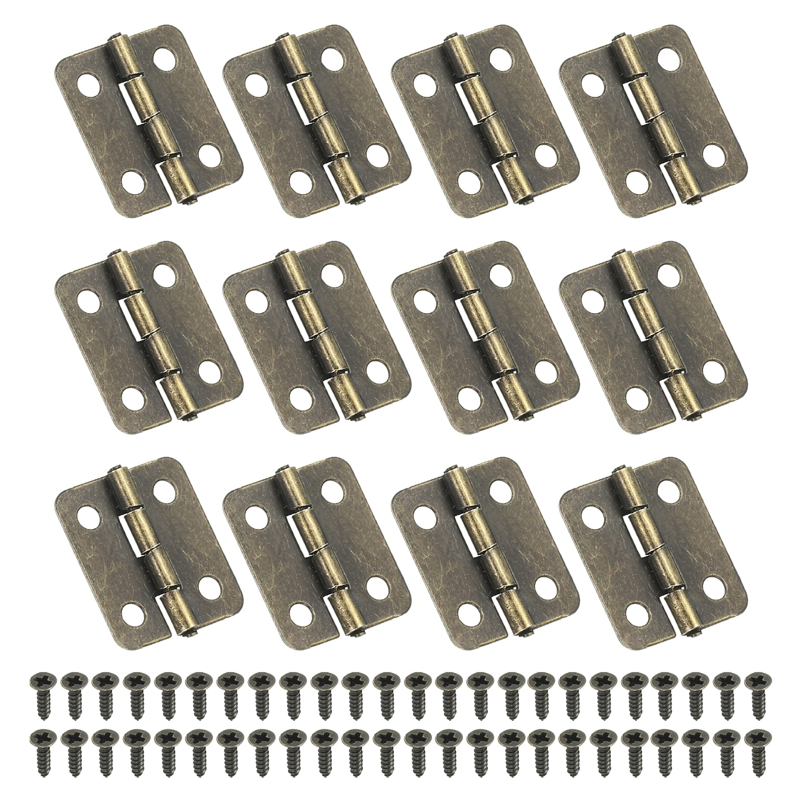 PATIKIL Small Butt Hinges 3/4inch 12pcs Mini Jewelry Box Hinge with ...
