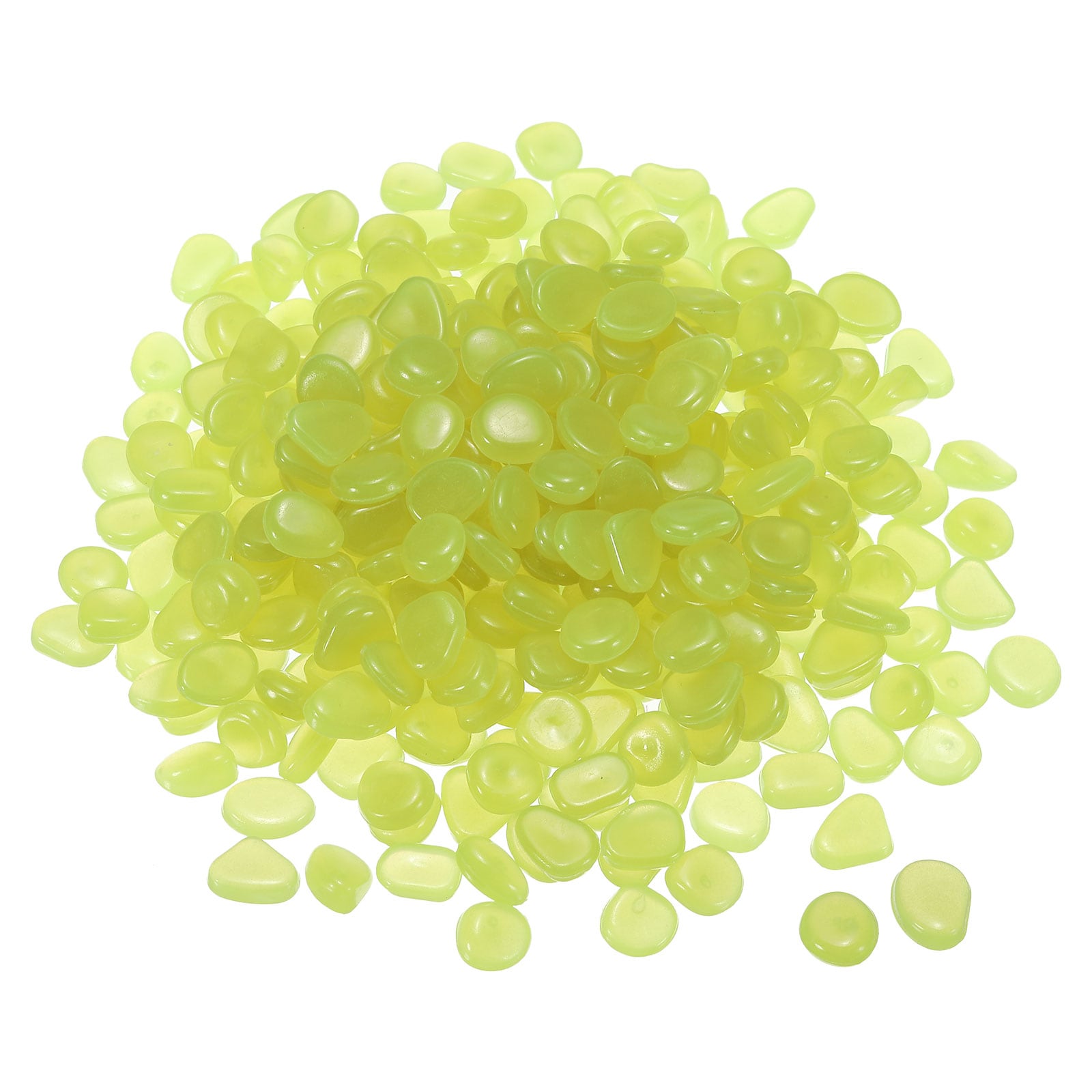 Unique Bargains 200pcs Glow Rocks 8-11mm Glow Pebbles Decoration in the ...