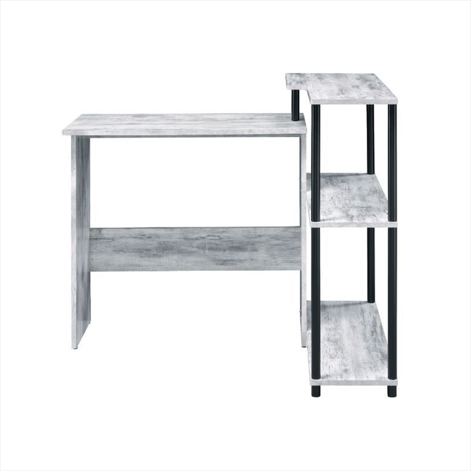Naturefalls Antique White and Black Rectangular Writing Desk with ...