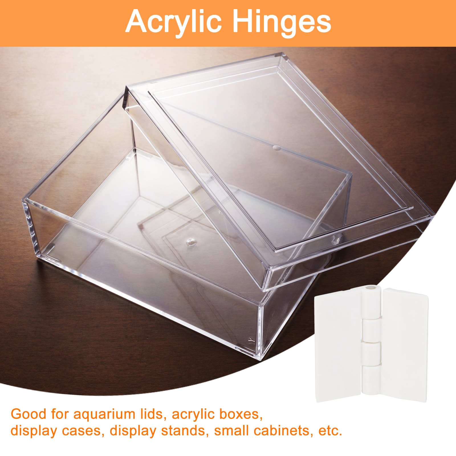 Unique Bargains 12Pcs Acrylic Hinges 1 x 1.34 Inch Mini Hardware ...