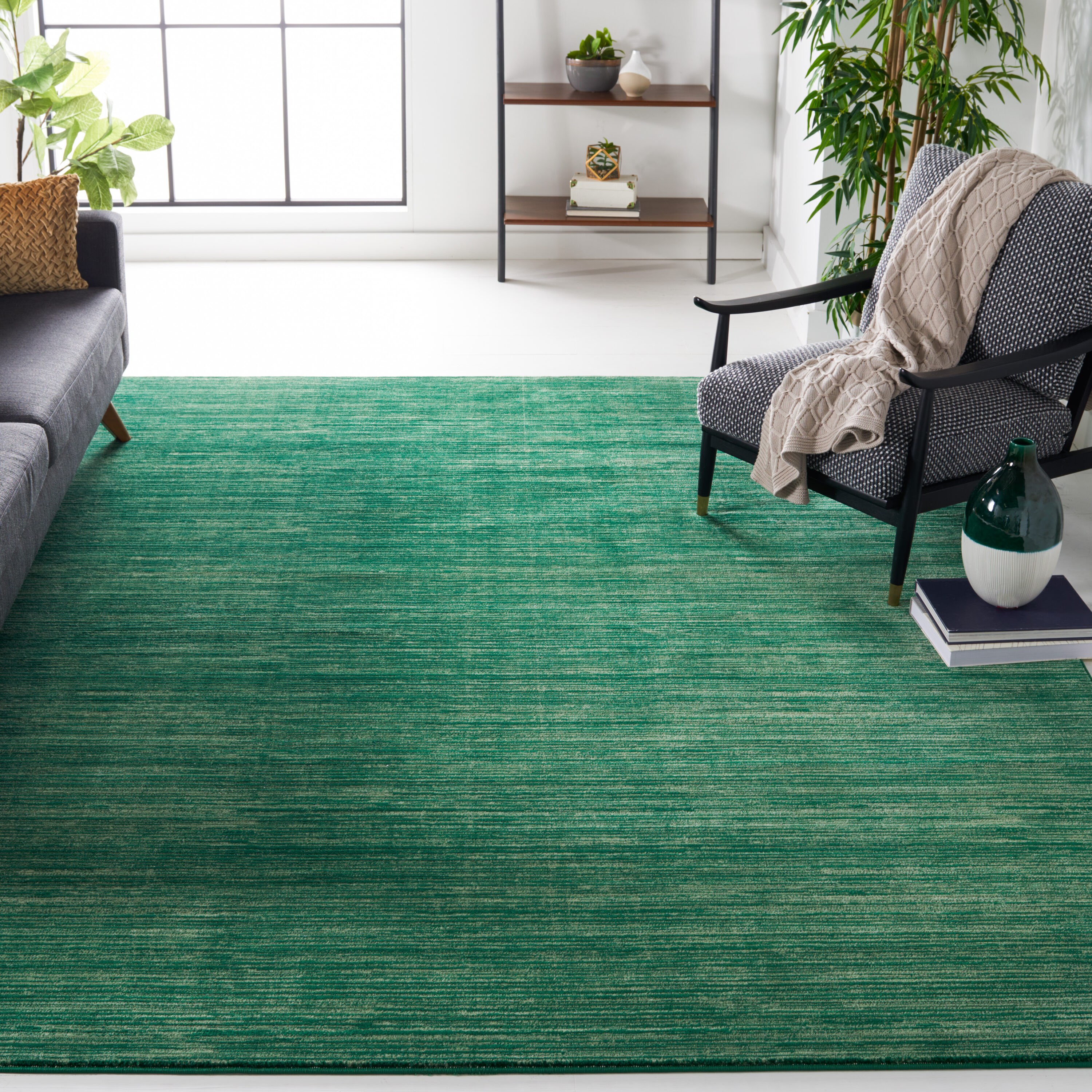 Safavieh Vision 606Y Dark Green Contemporary Large Rectangle 10ft x ...