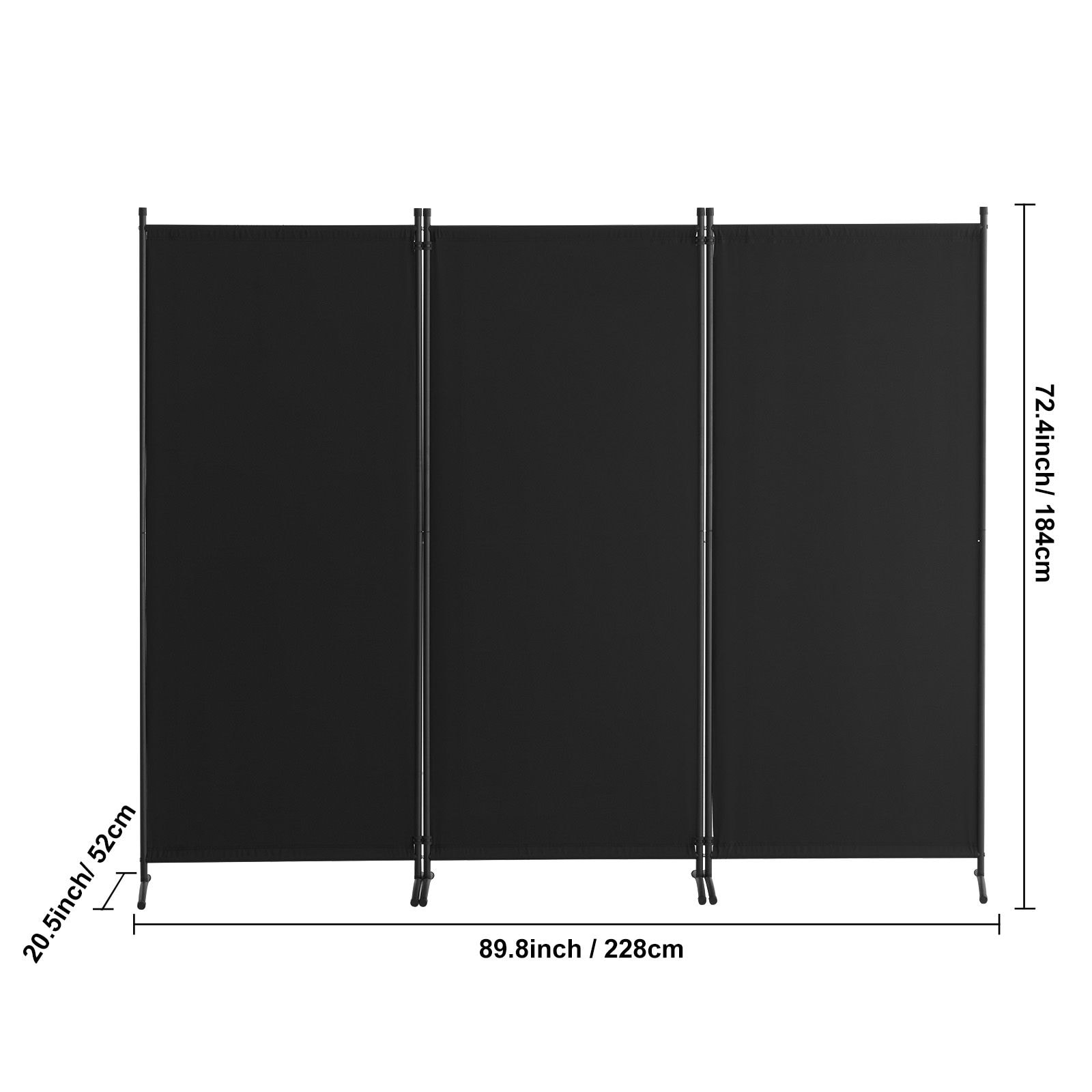 JUSHUA Room Divider 3 Panel Room Dividers and Folding Privacy Screens ...
