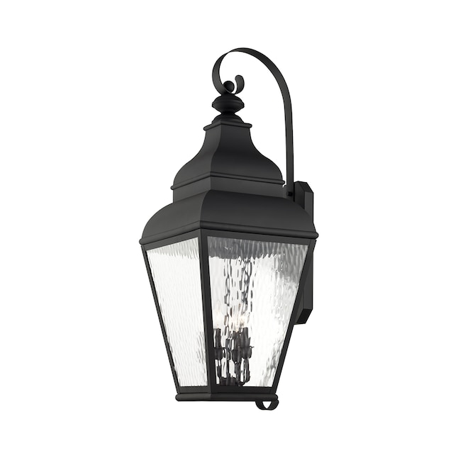 Livex Lighting Exeter 4 -Light 37-Inches H Matte Black Hardwired ... Livex Lighting Exeter 4 -Light 37-Inches H Matte Black Hardwired ...