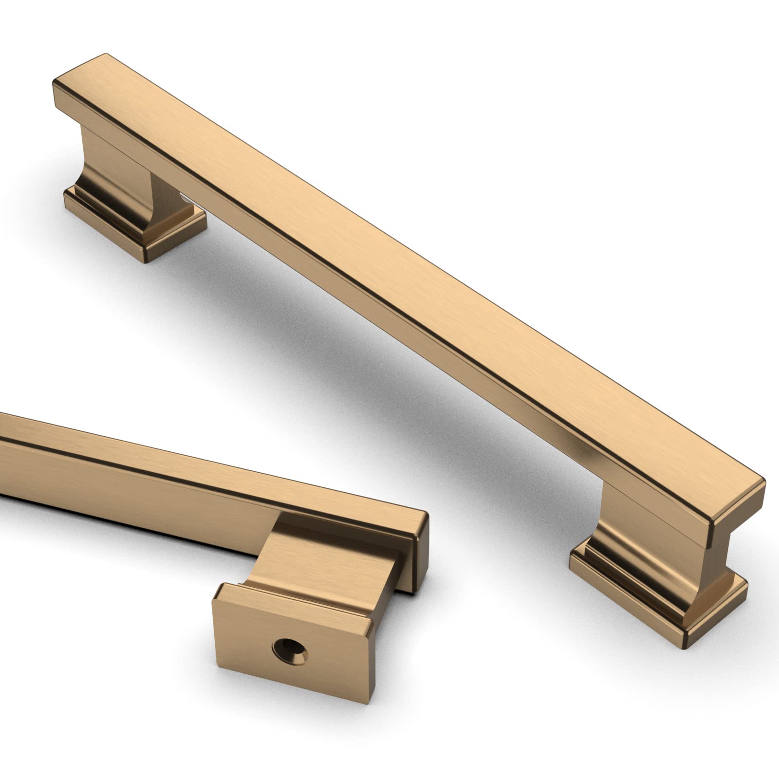 Aoibox 10 pack 5 in 128 mm champagne bronze kitchen cabinet handles ...