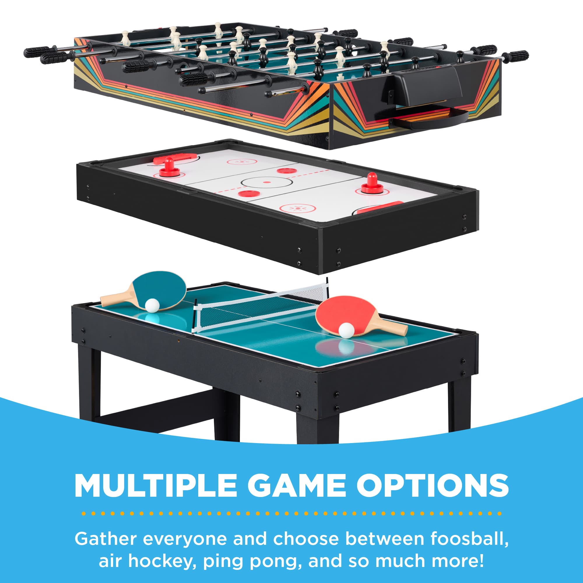 Best Choice Products 2x4ft 10-in-1 Combo Game Table Set w/ Hockey ...