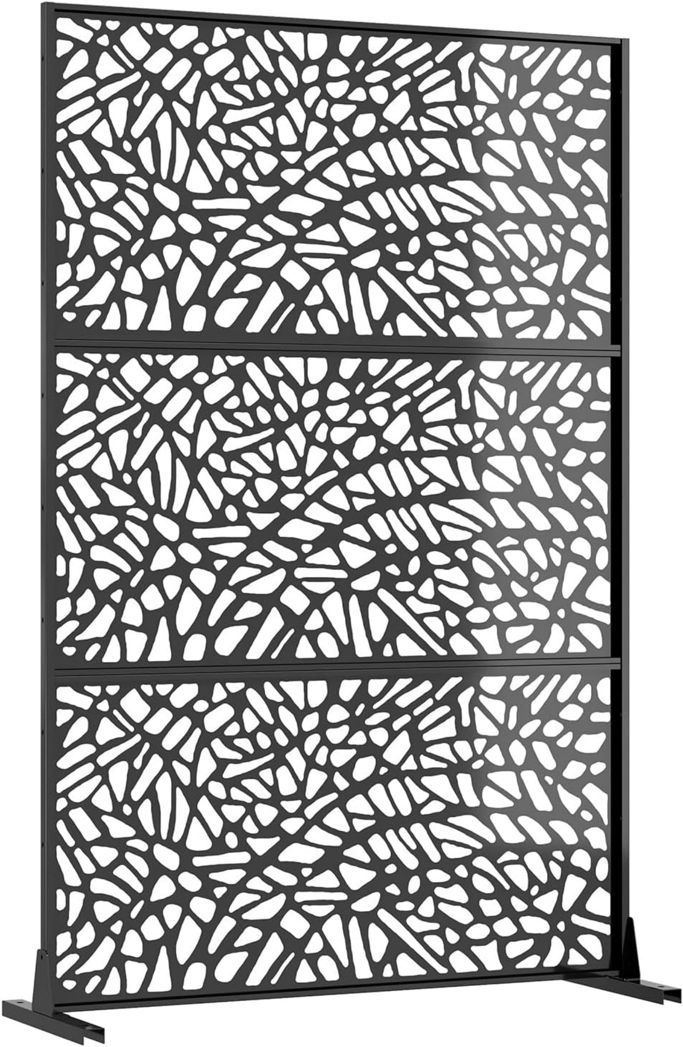 GarveeLife 1pcs Metal Privacy Screen with Stand Decorative Outdoor Room ...