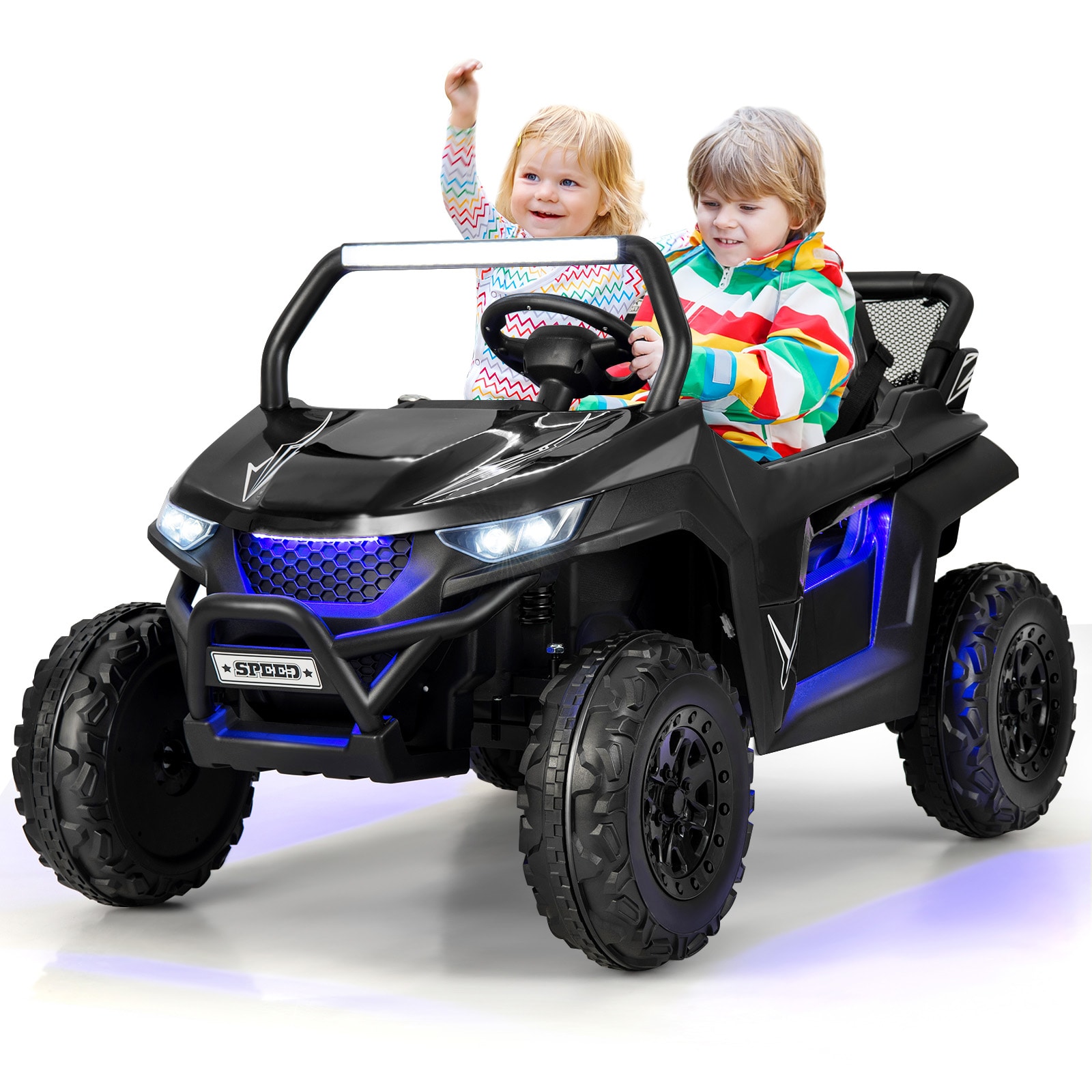 Slickblue Kids 12V 2-Seater Electric UTV Ride-On with Remote USB and ...