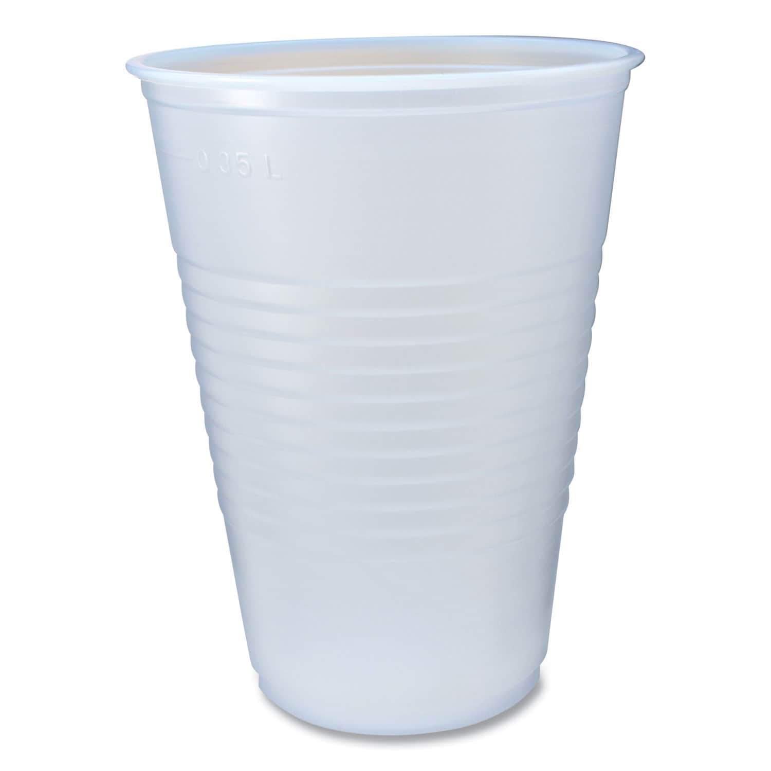 Pactiv RK Ribbed Cold Drink Cups 14 oz Plastic Clear 50 per Sleeve 20 ...