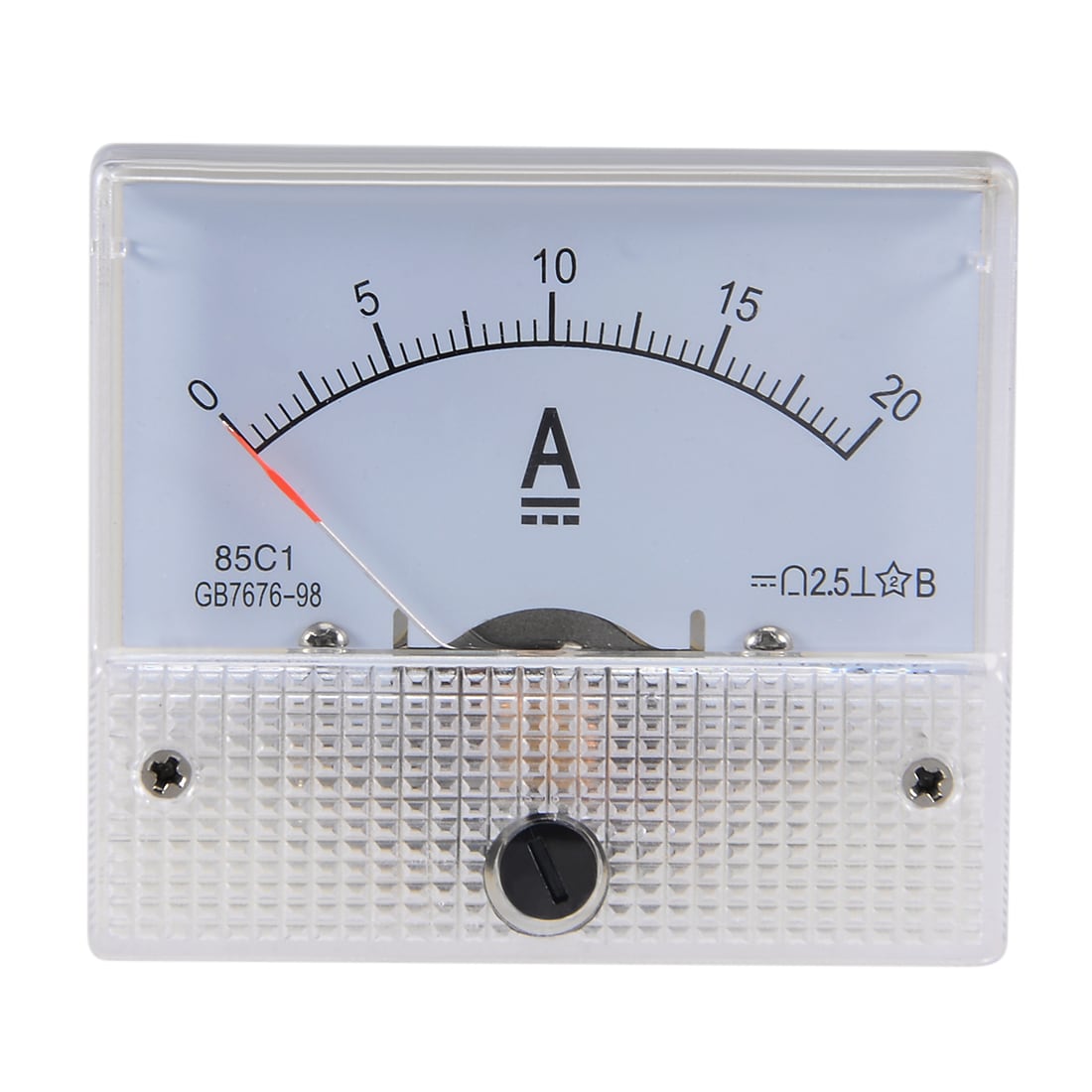 Unique Bargains Analog Current Panel Meter DC 0-20A 85C1 64x60x56mm for ...