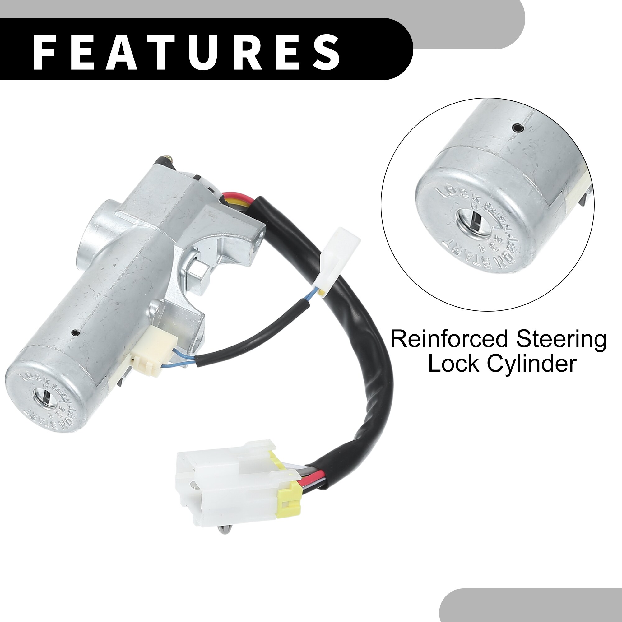 Unique Bargains Ignition Lock Cylinder W/ Keys No.D87004S100 - Car ...