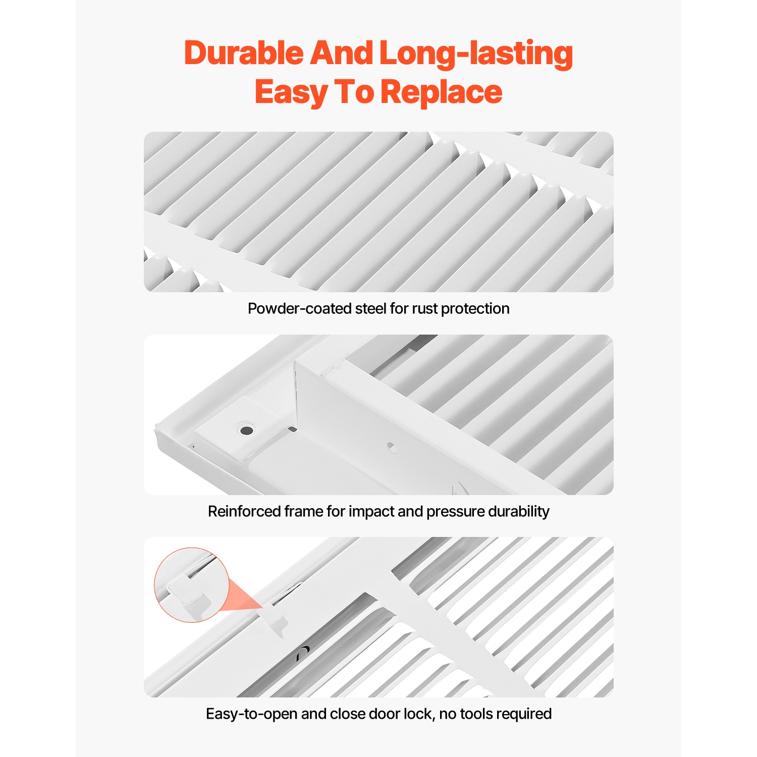 VEVOR 19.9-in x 29.7-in Steel White Sidewall/Ceiling Return air filter ...