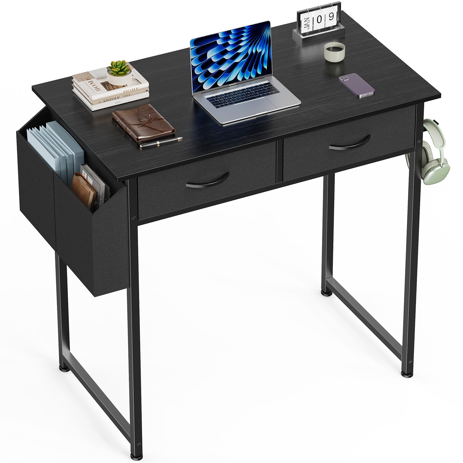 Wooakway 32 Inch Small Home Office Bedroom Computer Desk Writing Study ...