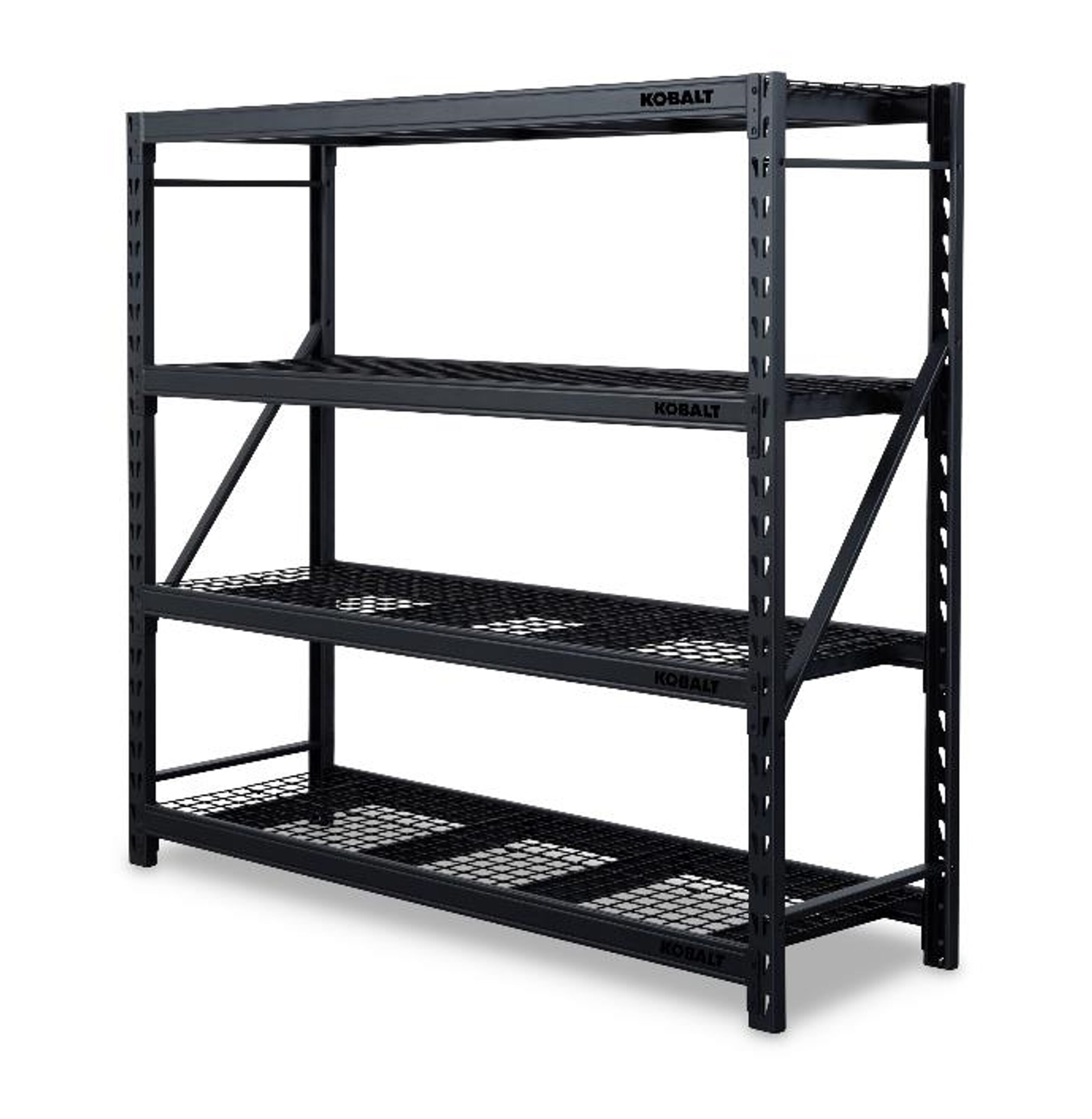 Shop Kobalt 84” x 84” & 77” x 72” 4-Tier Black Industrial Duty ...