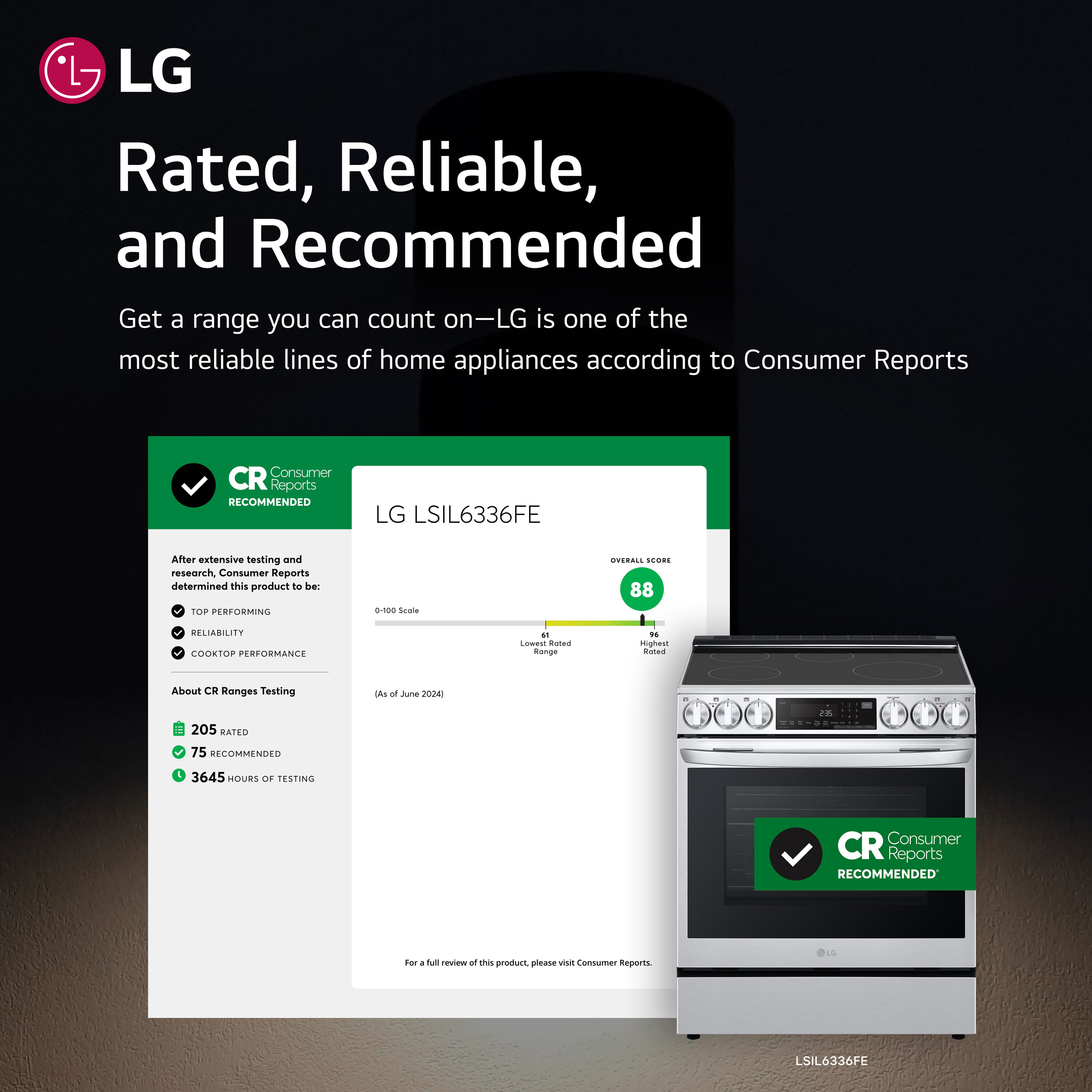LG 30-in 5 Burners 6.3-cu ft Self-cleaning Air Fry Convection Oven ...
