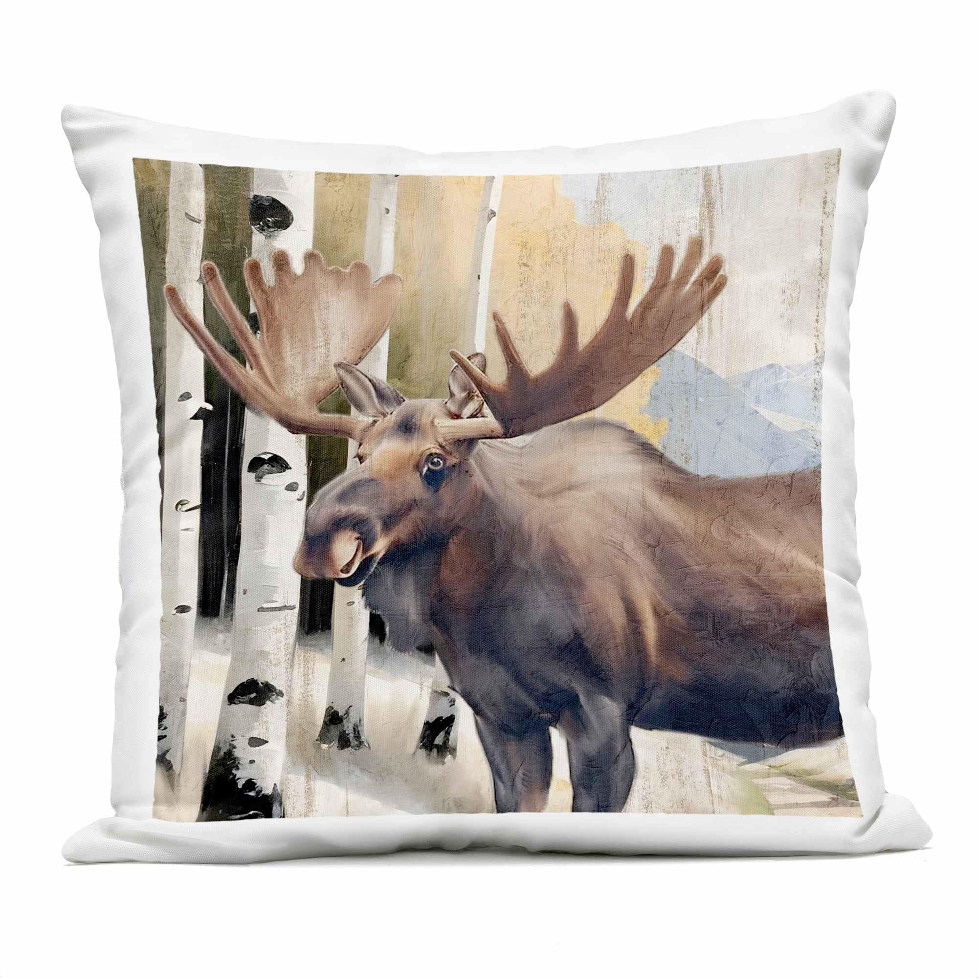 Mountain Walk Moose Portrait Outdoor Decorative Pillows at Lowes.com