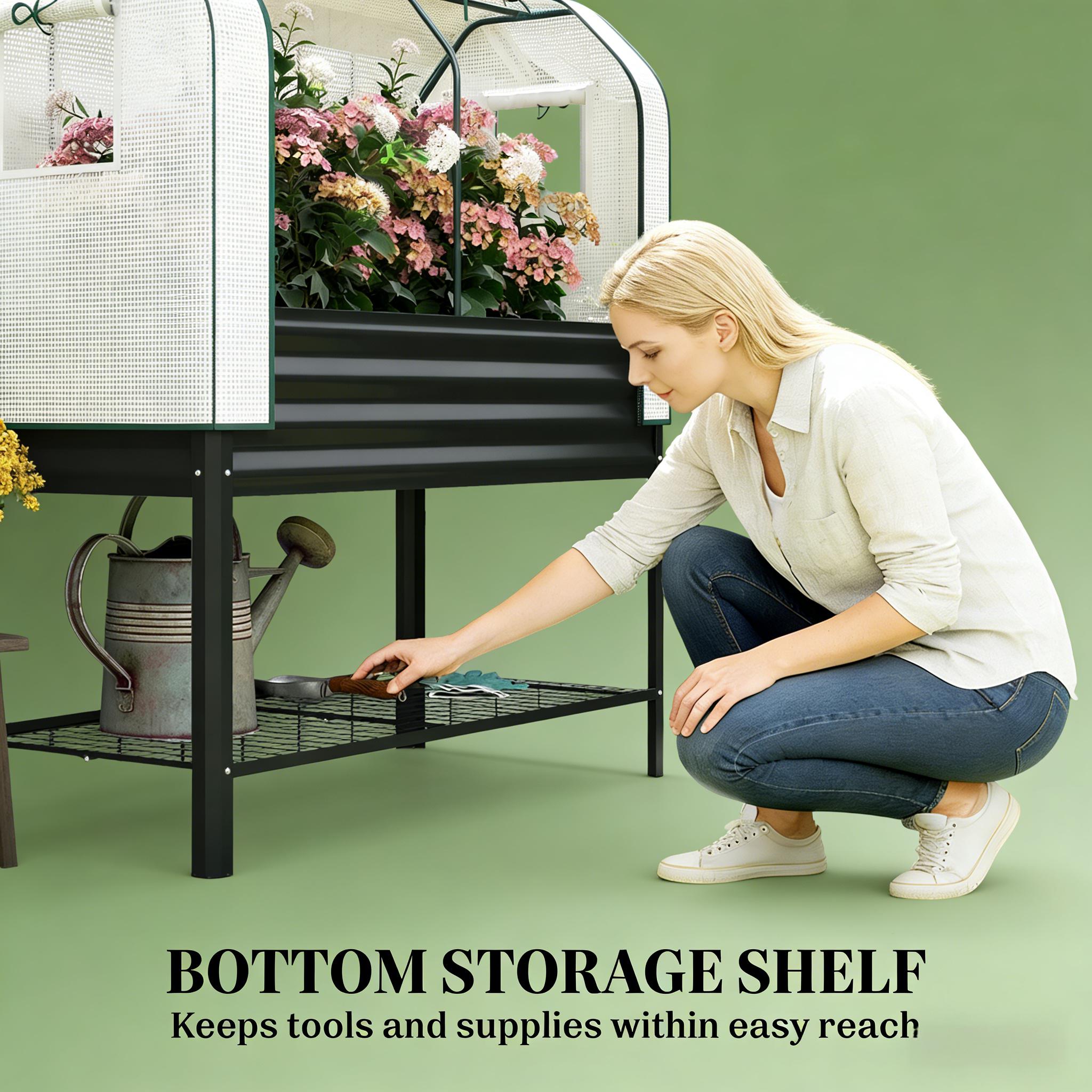 Blisstyle Outdoor Plant Boxs Raised Garden Bed Spacious Flower Boxs ...