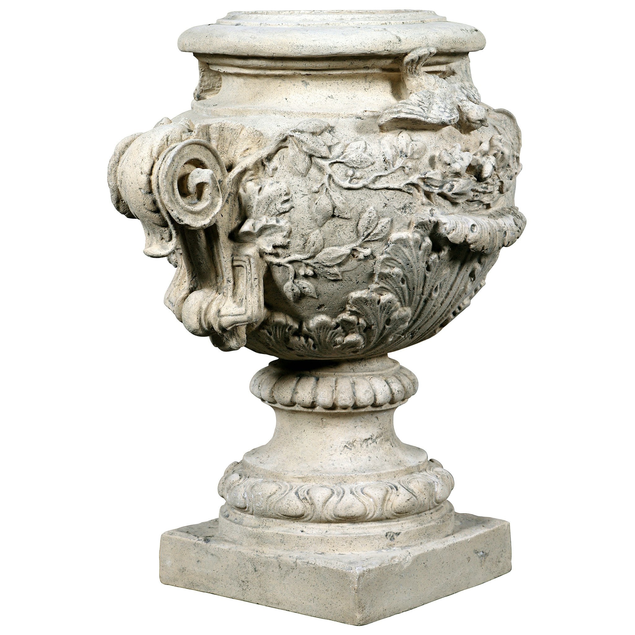 Design Toscano 2-Pack Urn 21.5-in W x 30-in H Off-white Fiberglass ...