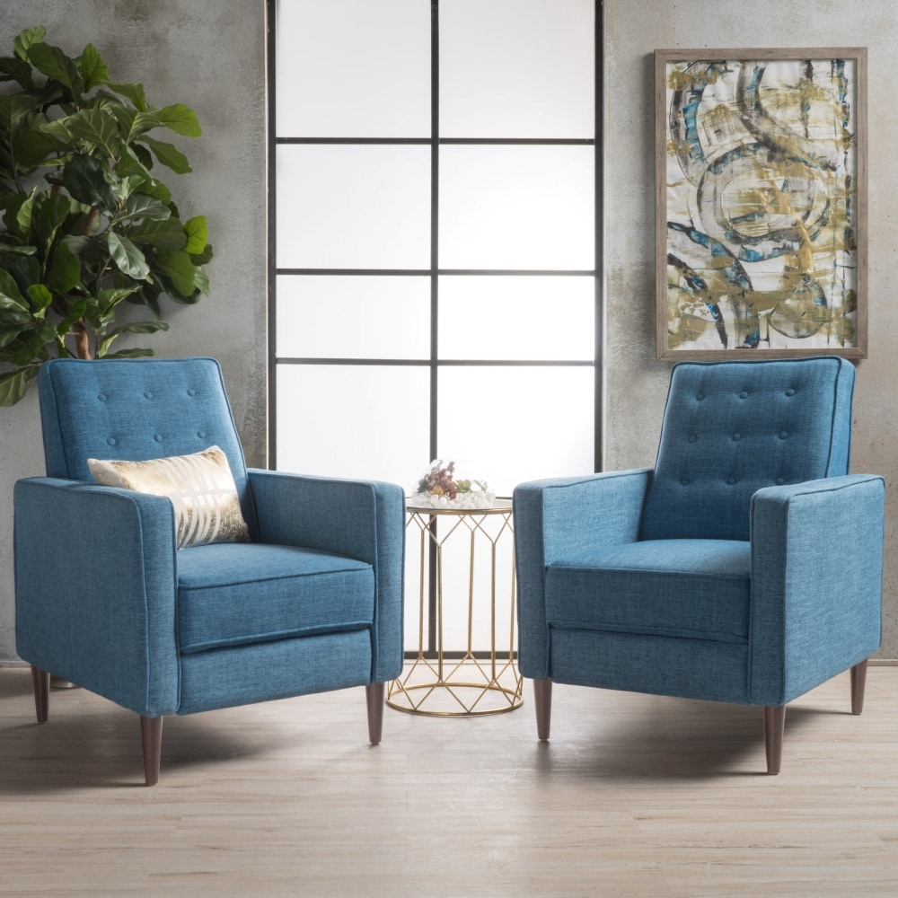 Christopher Knight Home Mason Mid Century Tufted Upholstered Pushback ...