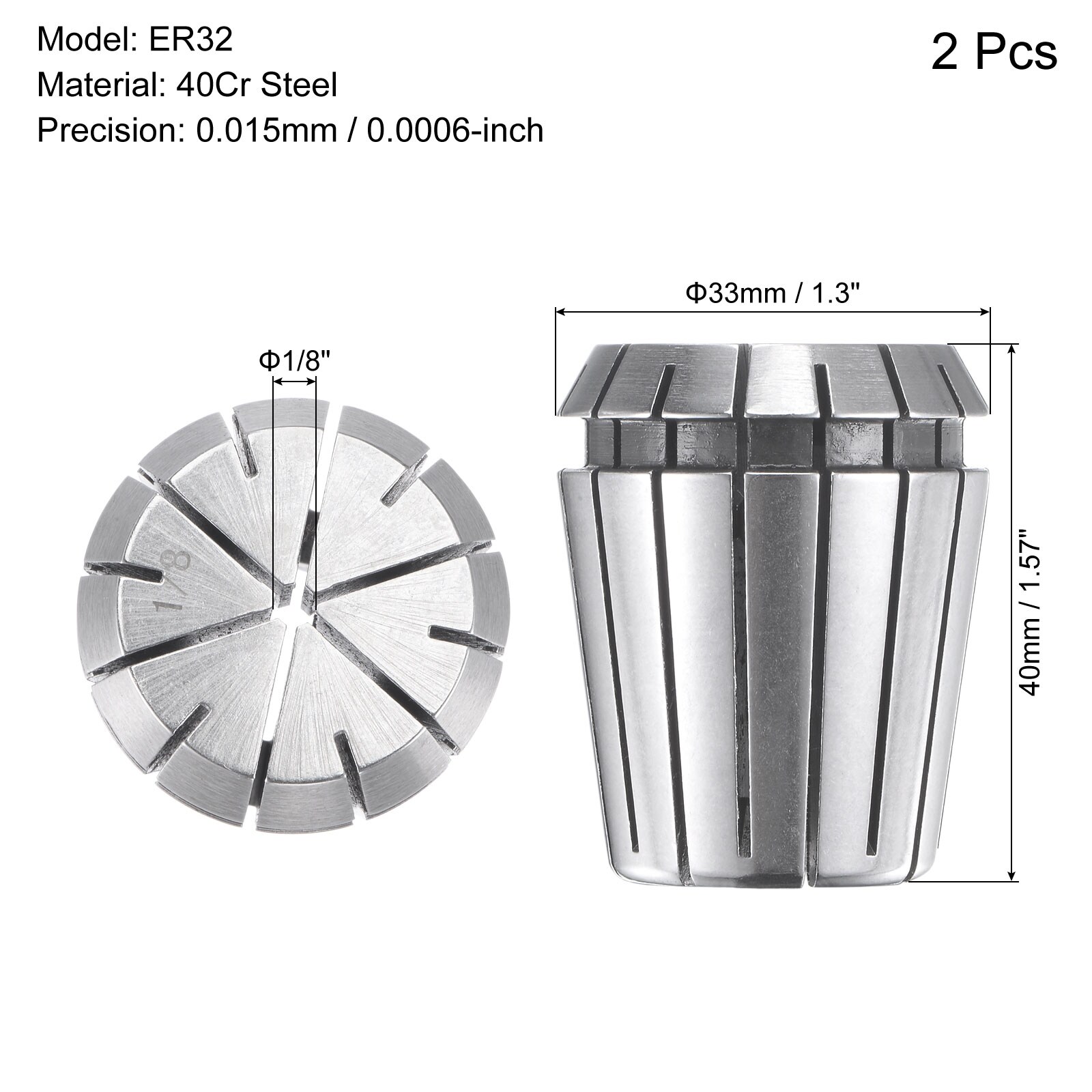 Unique Bargains ER32 Spring Collet 1/8inch Chuck for CNC Engraving ...