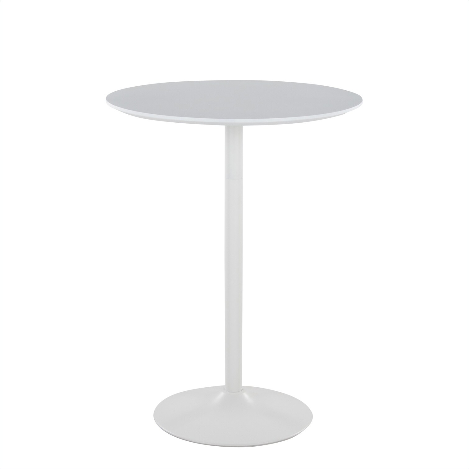 Watnature Clean White Wood and Metal Adjustable Dining Table Seats 2 to ...