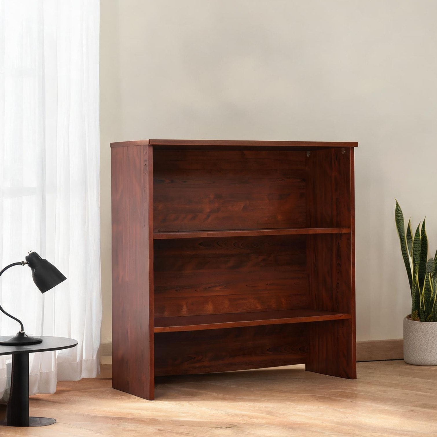 SunJet Compact Library Hutch with Open Closed Storage Classic Red ...