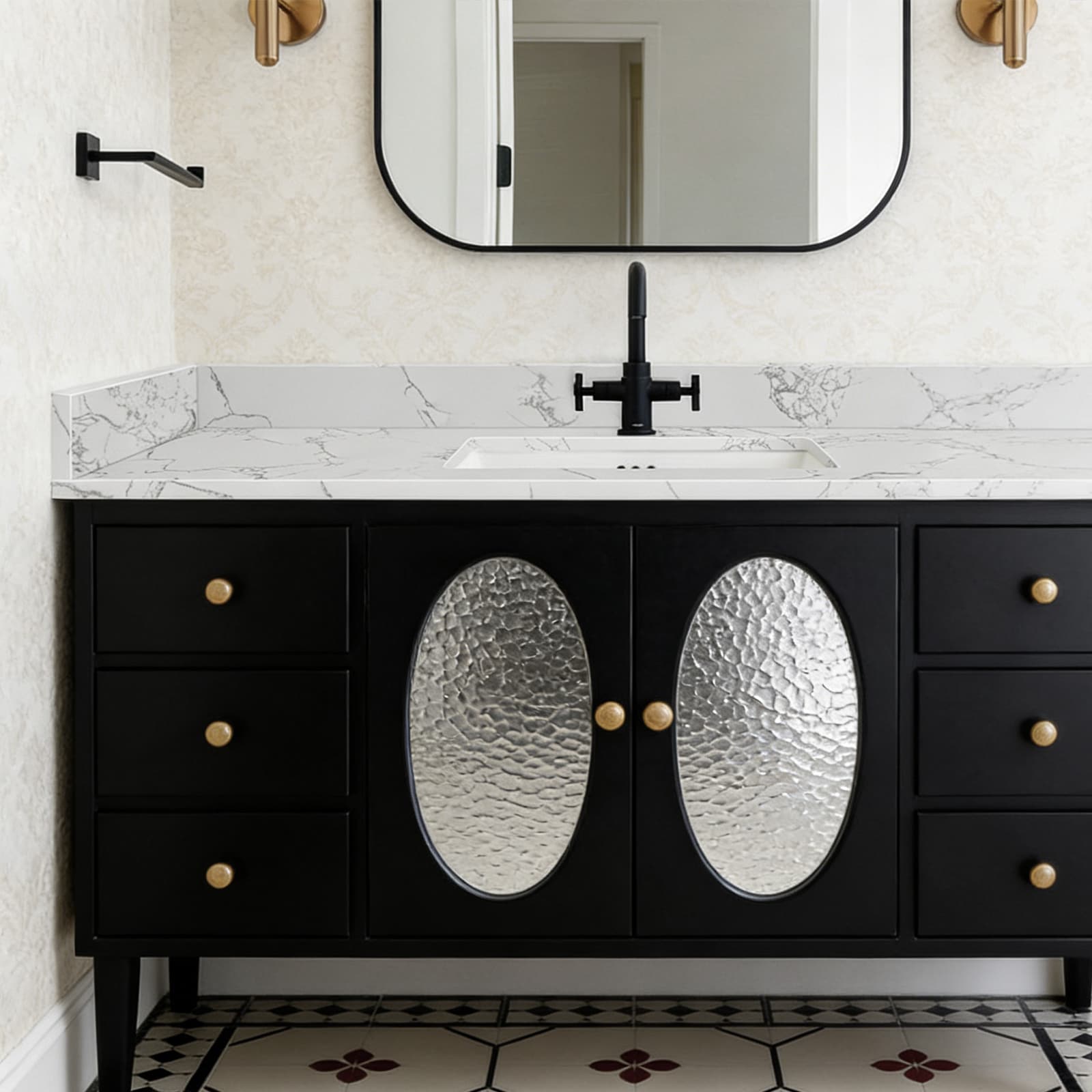 UCLIMAA 21 Inch Carrara White Engineered Stone Sidesplash for Bathroom ...
