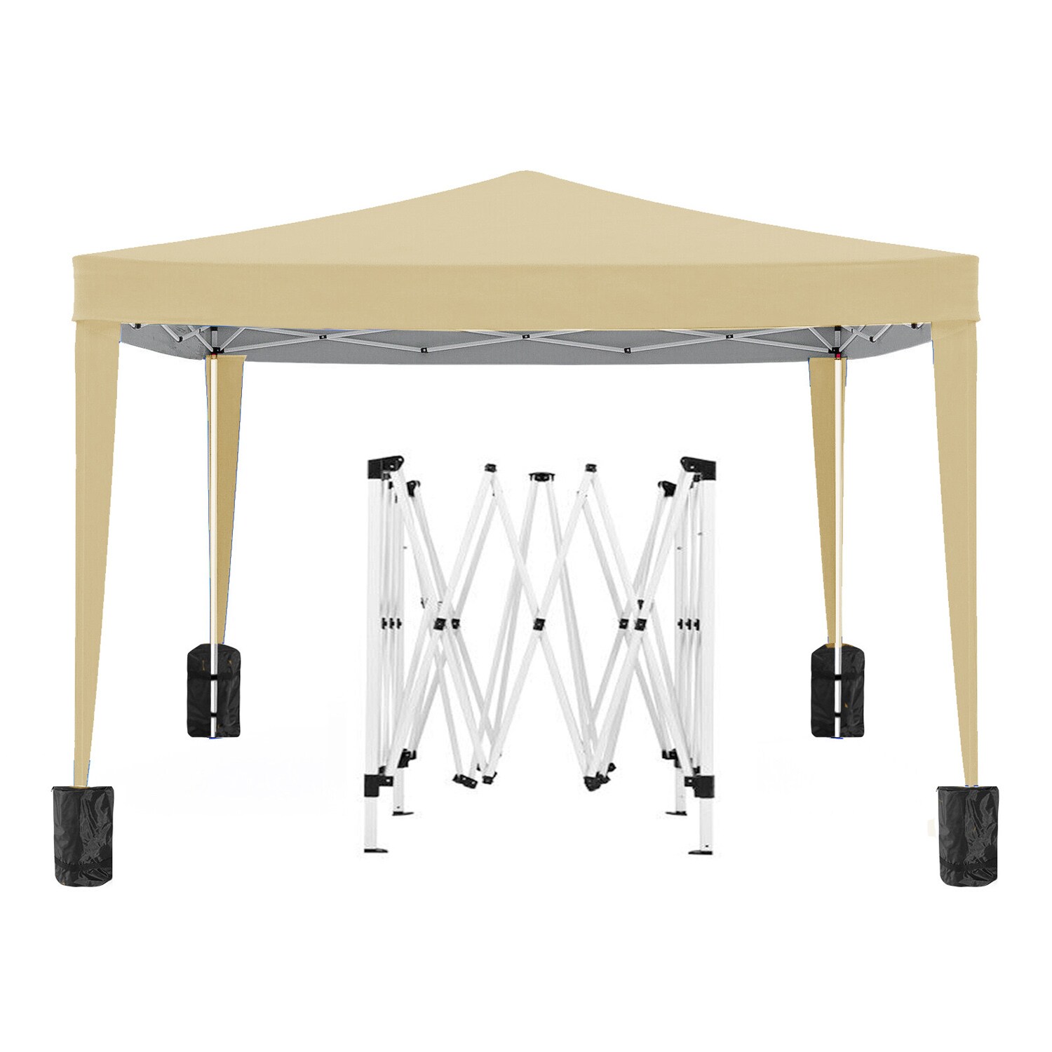 LOVMOR 10 x 10 FT Pop Up Canopy Wedding Party Canopy Tent Outdoor ...