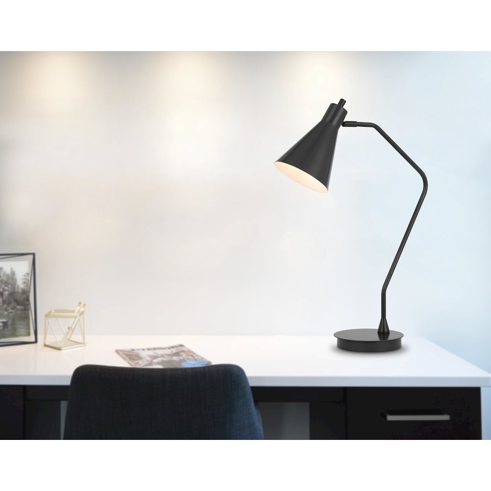 Cal Lighting Type A led bulb 12W max. Capstone task metal table lamp ...