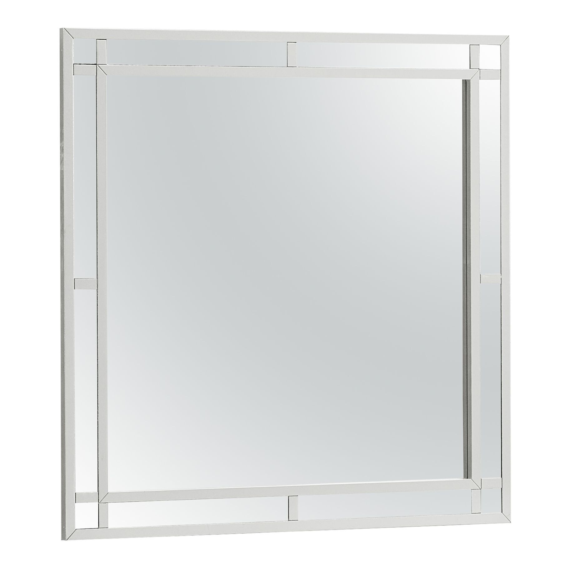 Blisstyle PREMIUM 38-in x 38-in Polished Square Bathroom Vanity Mirror ...
