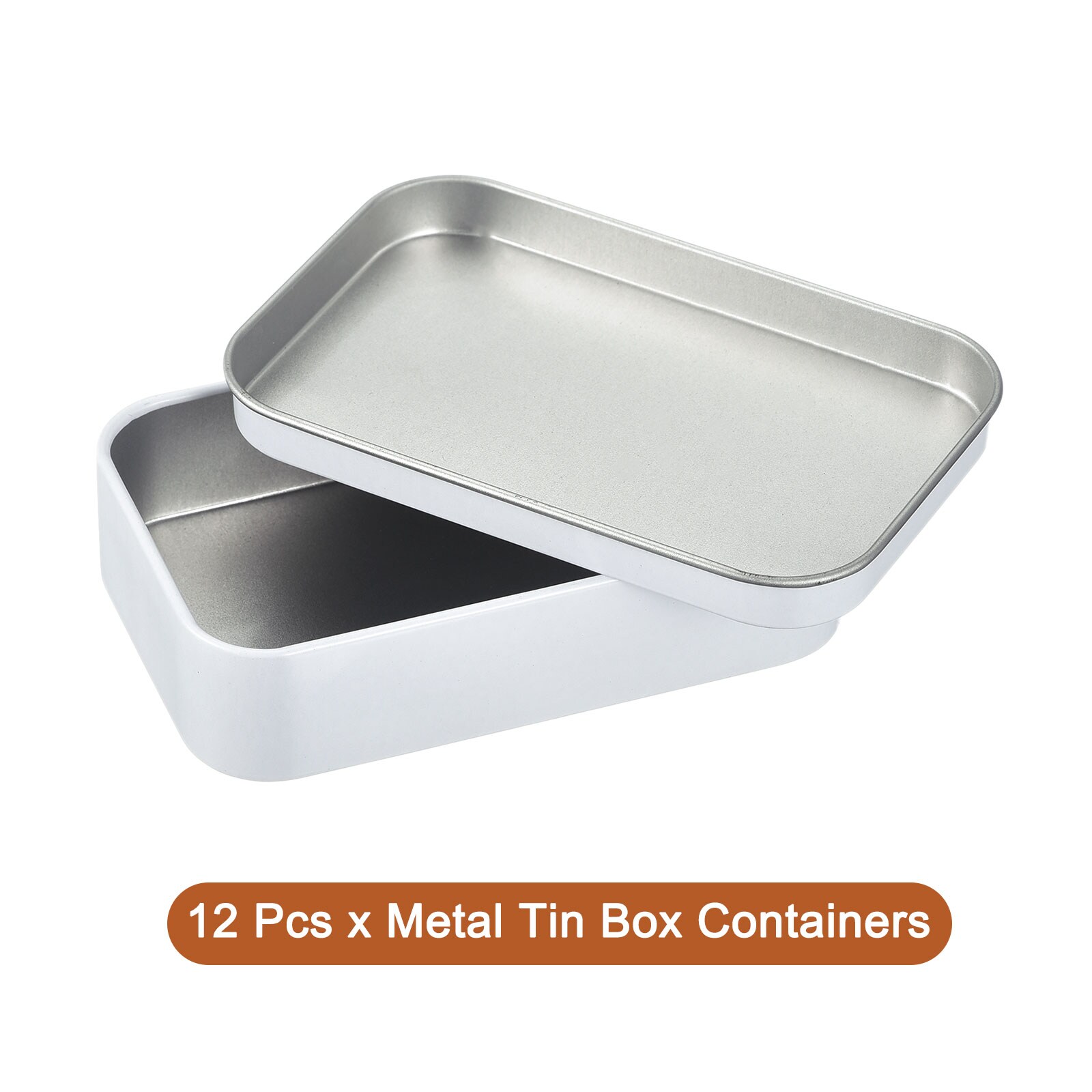 Unique Bargains 12pcs Metal Tin Box Container 3.7x2.4x0.9 Inch ...