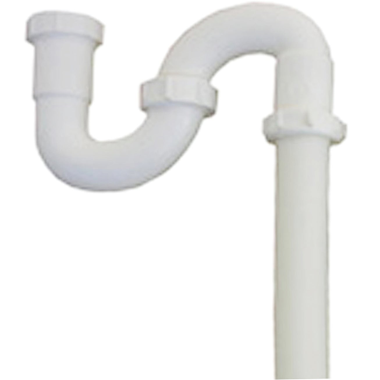 LASCO 03-4339 White Plastic Tubular 1-1/4-Inch S-Trap with Nuts and ...