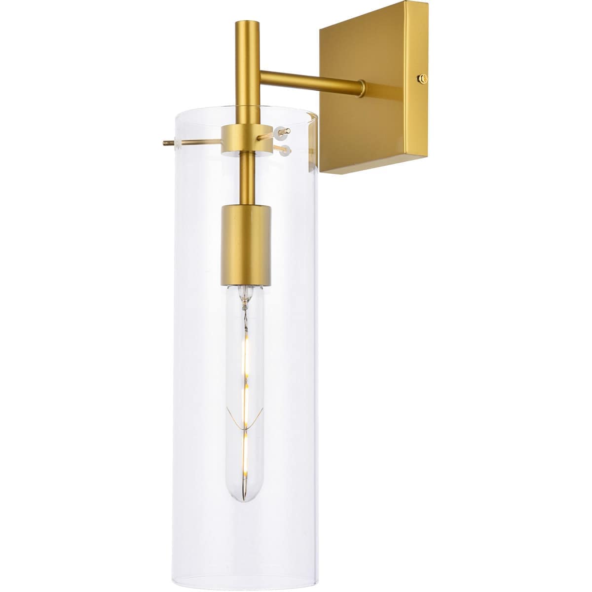 Elegant Lighting Living District LD2362BR Savant 1 Light 74 inch Brass ...