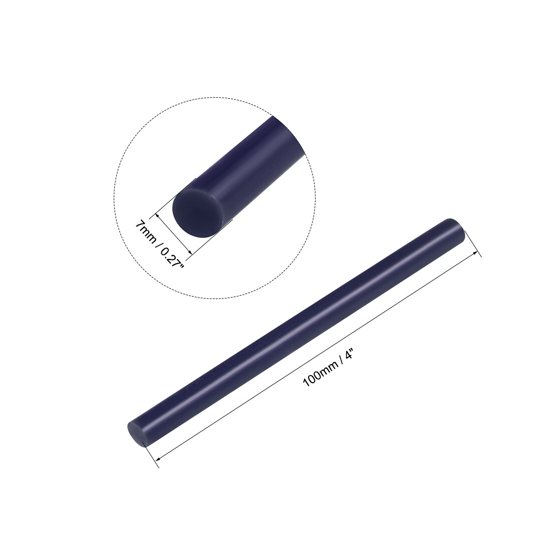 Unique Bargains Mini Hot Glue Sticks for Glue Gun 7mm x 100mm Dark Blue ...