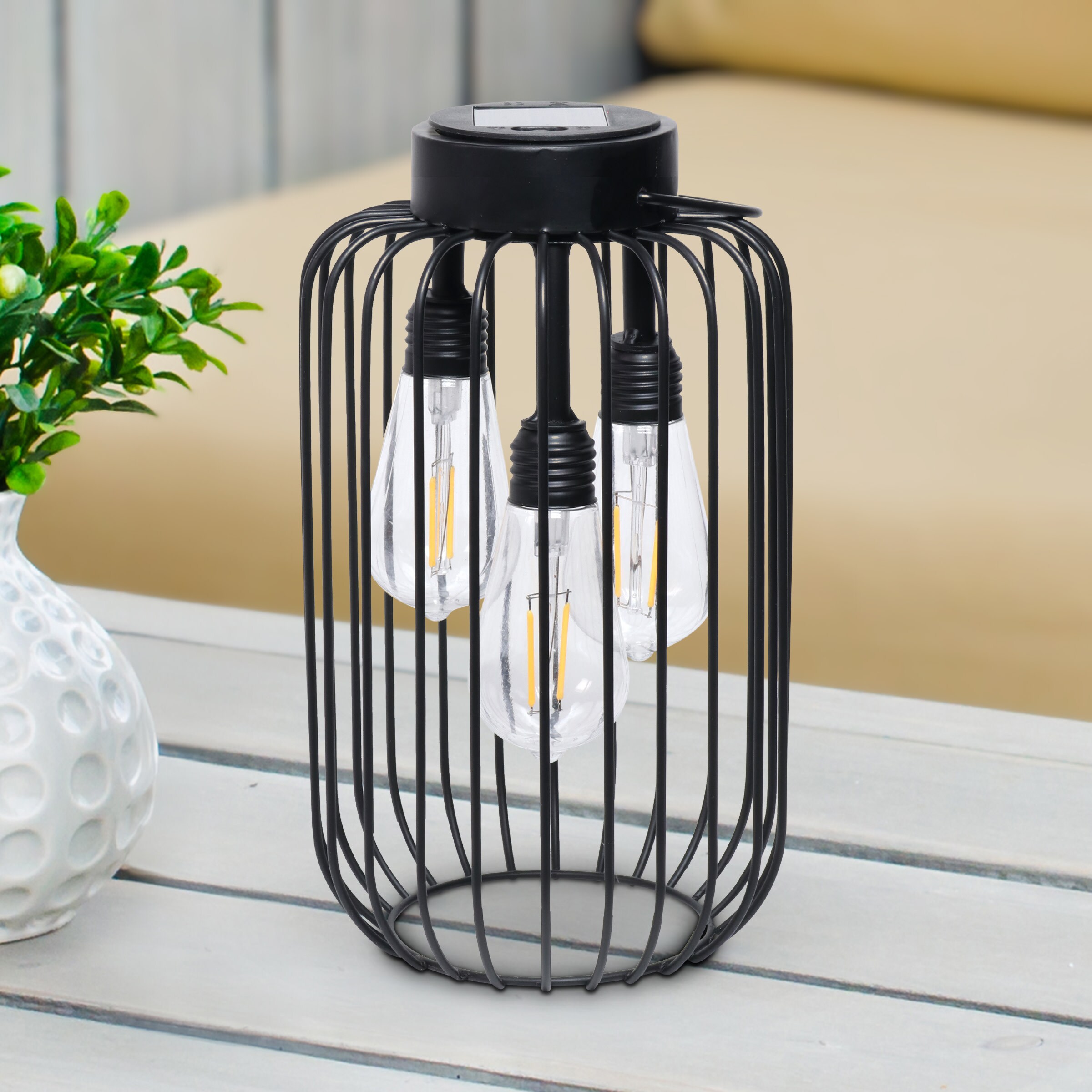 Style Selections 5.91-in x 10-in Black Metal LED light Outdoor ...