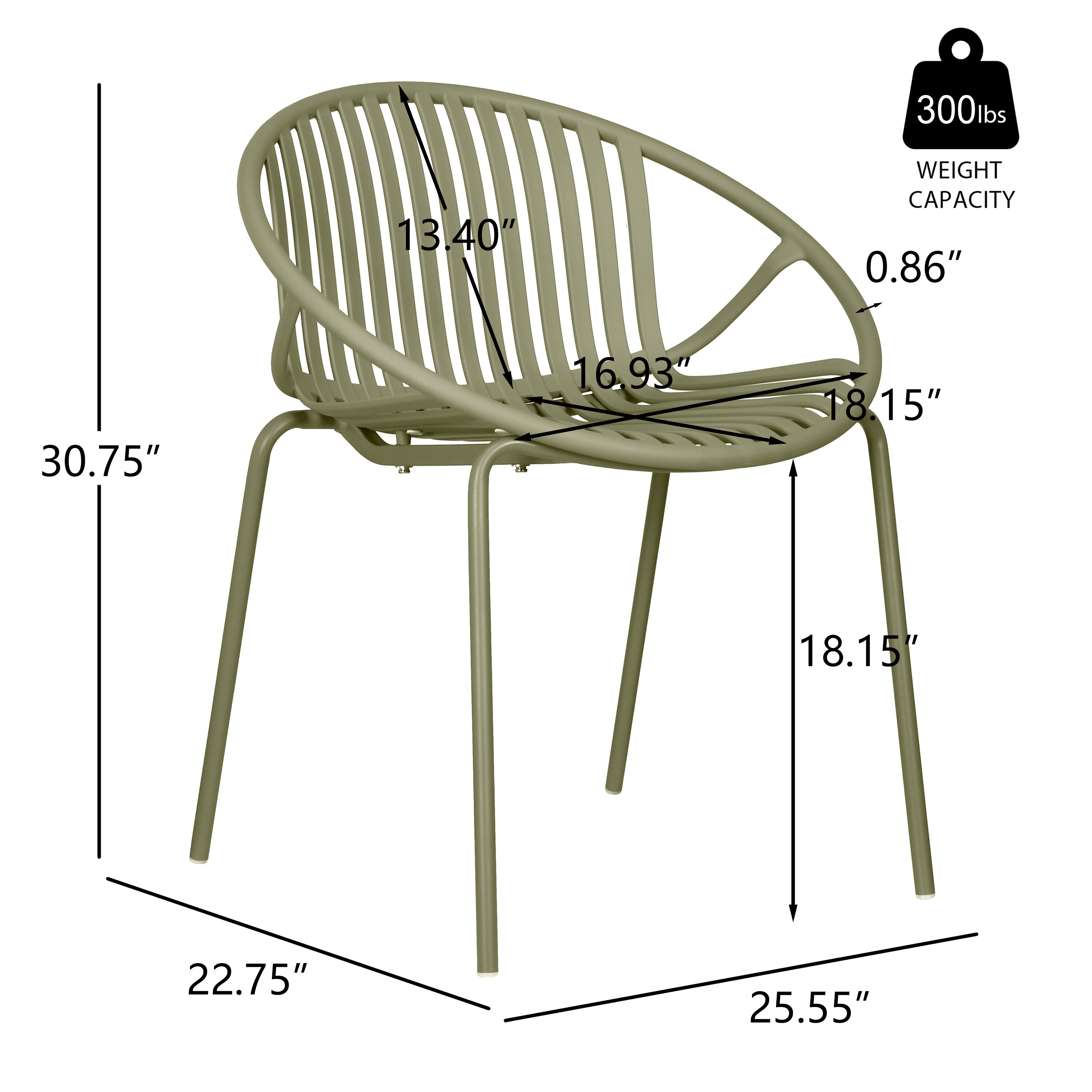 Christopher Knight Home Outdoor Stackable Patio Dining Chairs Set of 2 ...