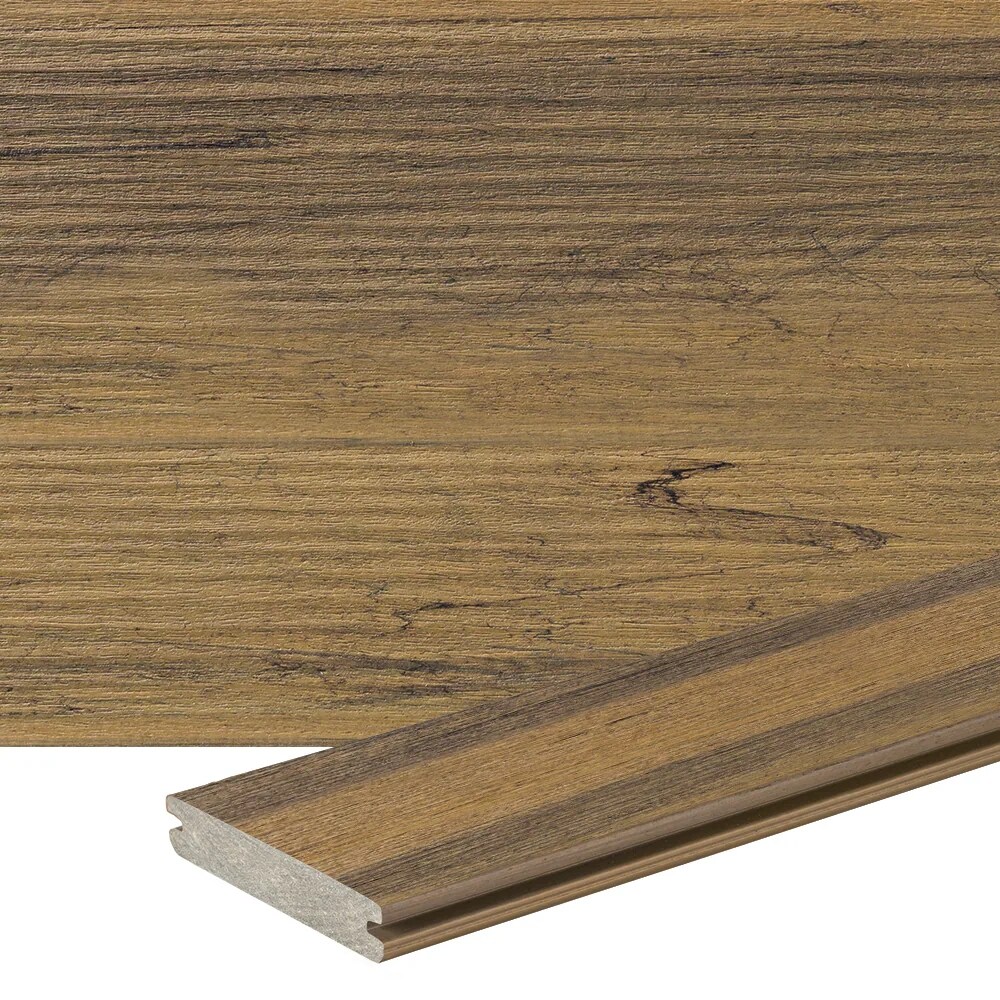 TimberTech Legacy 1-in x 6-in x 16-ft Tigerwood Grooved Composite Deck ...