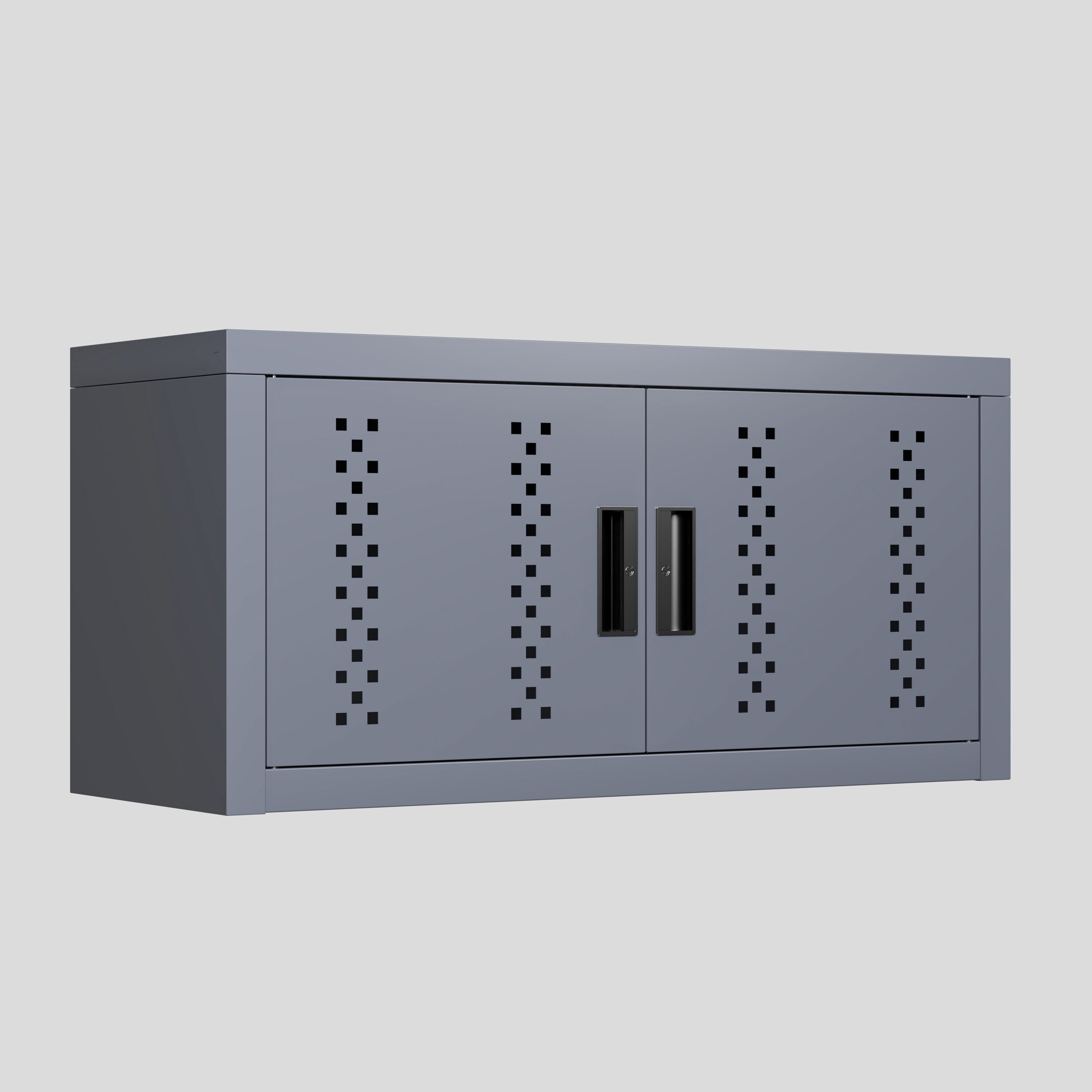 LUXEYARD Metal garage cabinet with door wall-mounted storage cabinet ...