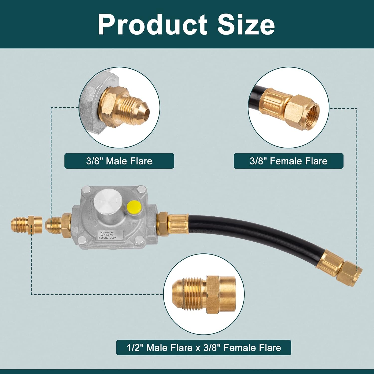 Gaspro Natural Gas Pressure Regulator 1 2 PSIG Inlet 4 Inch WC Outlet ...