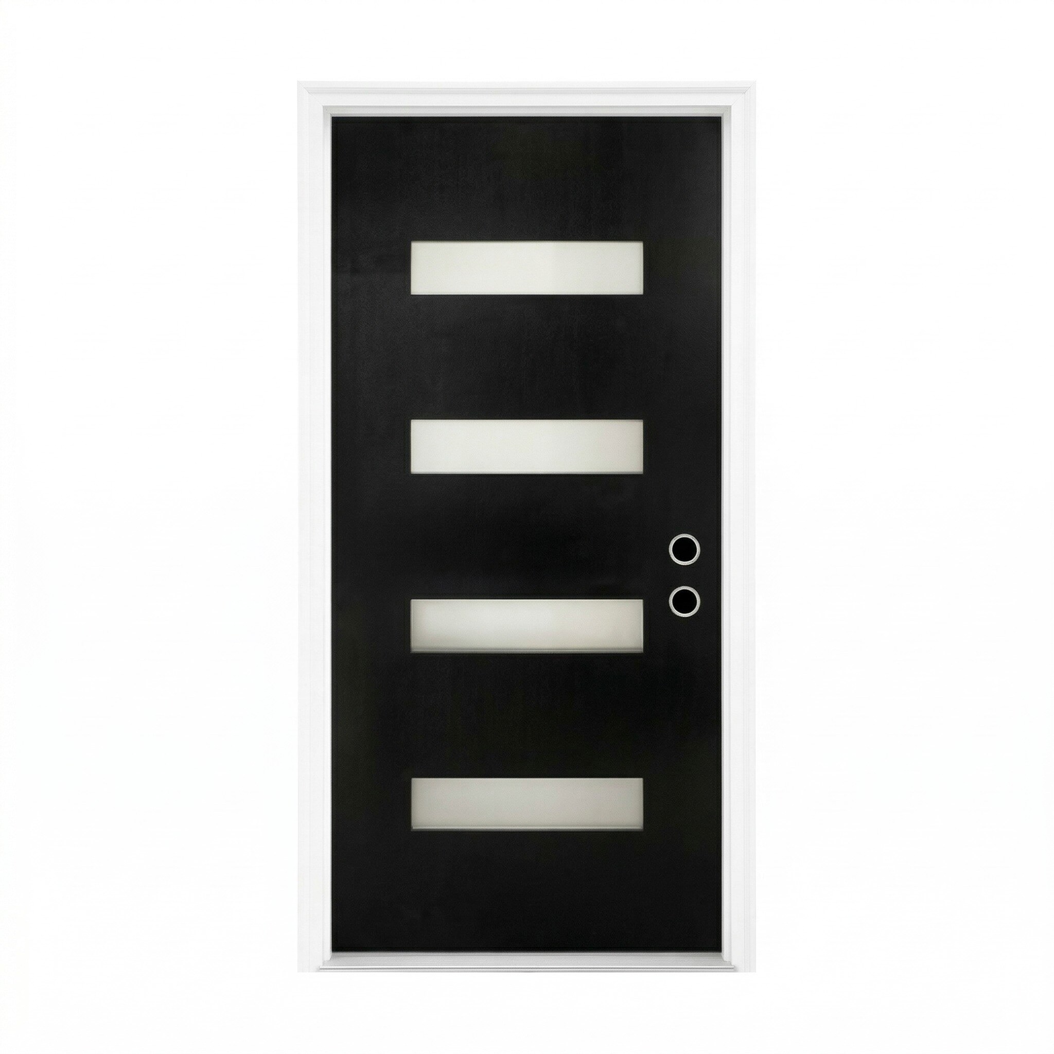 Wooakway 32 x 80 Fiberglass Entry Door with Brickmould Frosted Glass ...