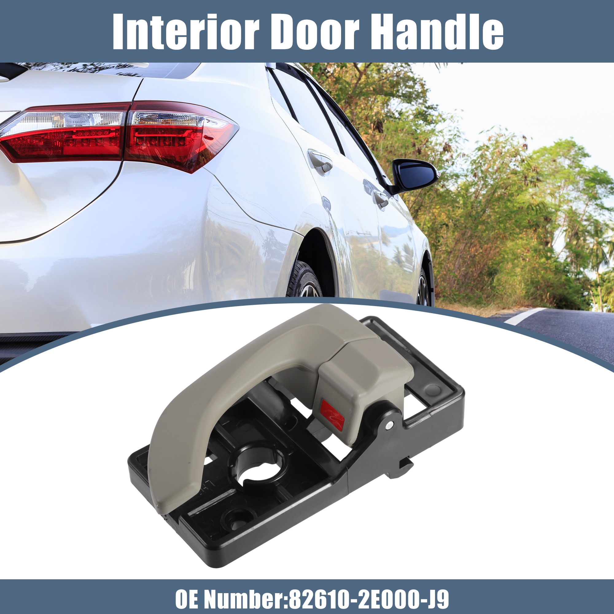 Unique Bargains Left Interior Door Handle Black Beige Fit for Hyundai ...