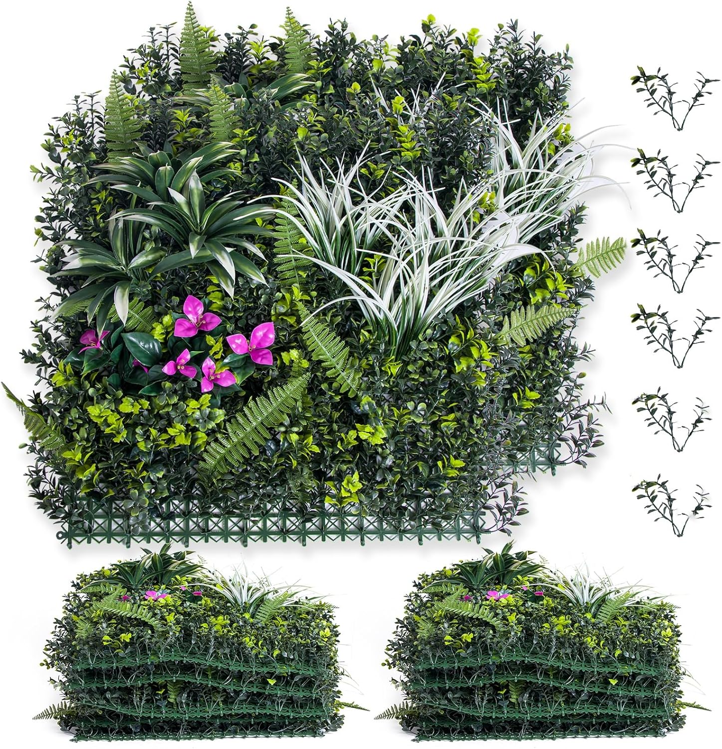 Edwards 12PC Artificial Grass Wall Panels Artificial Plant Wall Panels ...