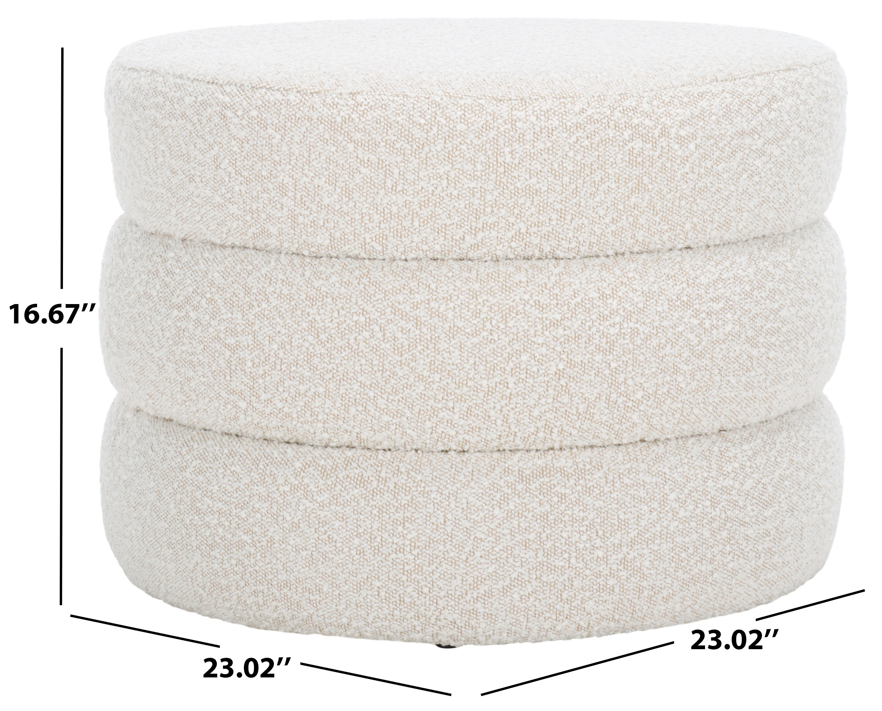 Safavieh Ryth Contemporary Style Ottoman/Light Beige in the Ottomans ...