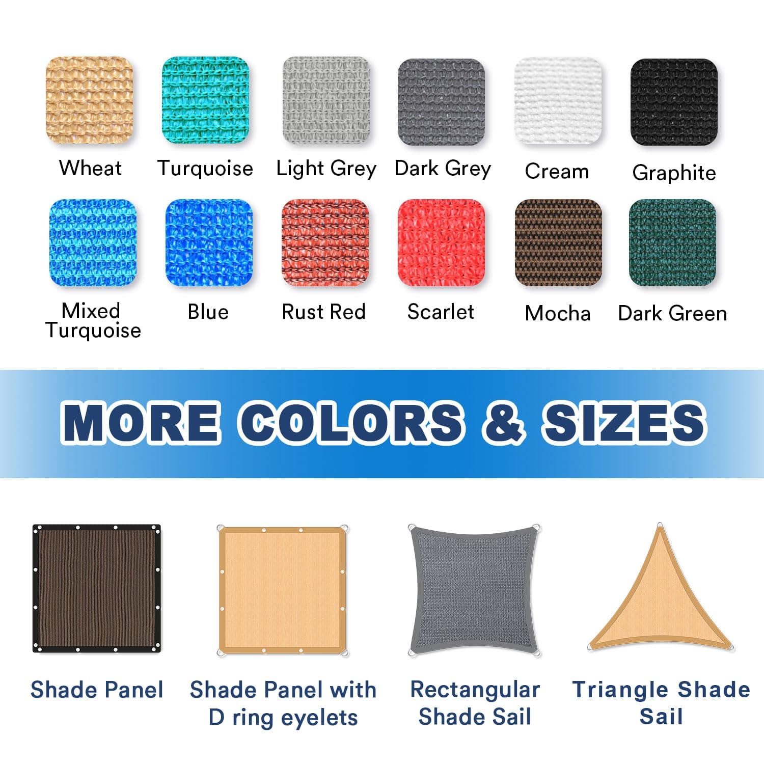 Angel Sar 3ft W 6ft L 90 Percent UV Block Wheat Sun Shade Cloth with ...