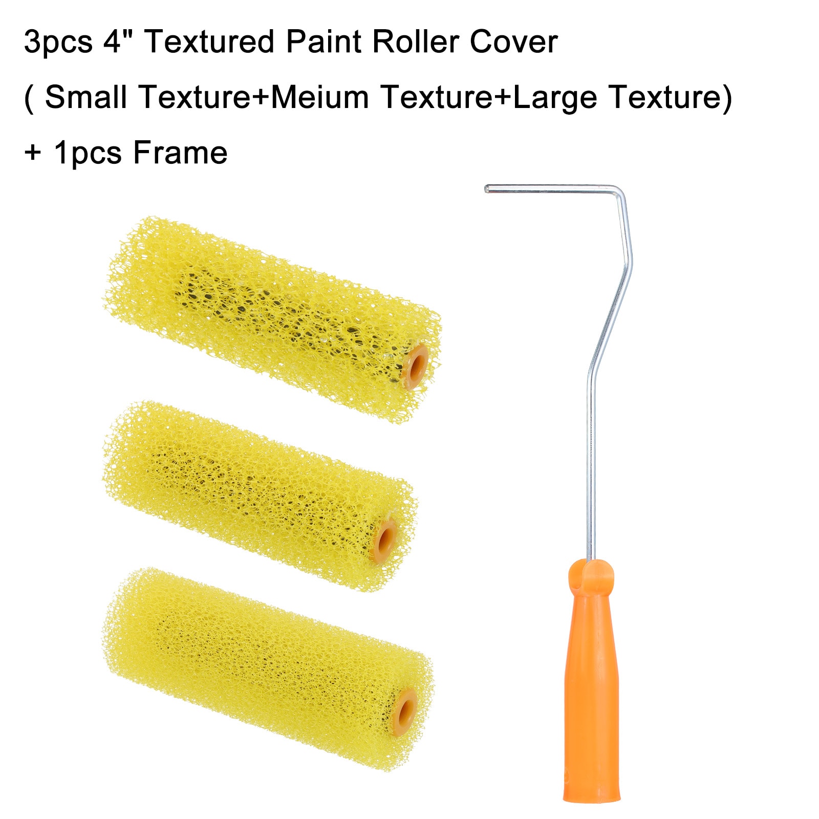Unique Bargains 1 Set Textured Paint Roller Covers 4-Inch Mini ...