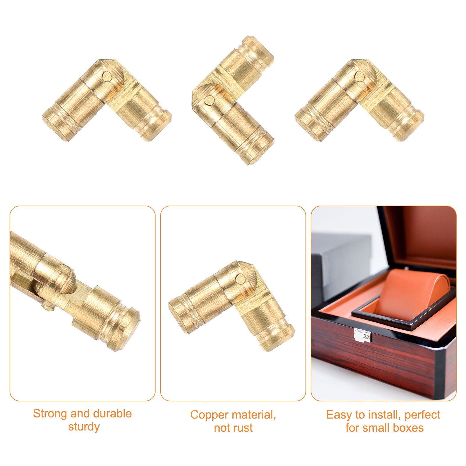 Unique Bargains 12pcs Invisible Brass Barrel Hinge 15x4mm Concealed ...
