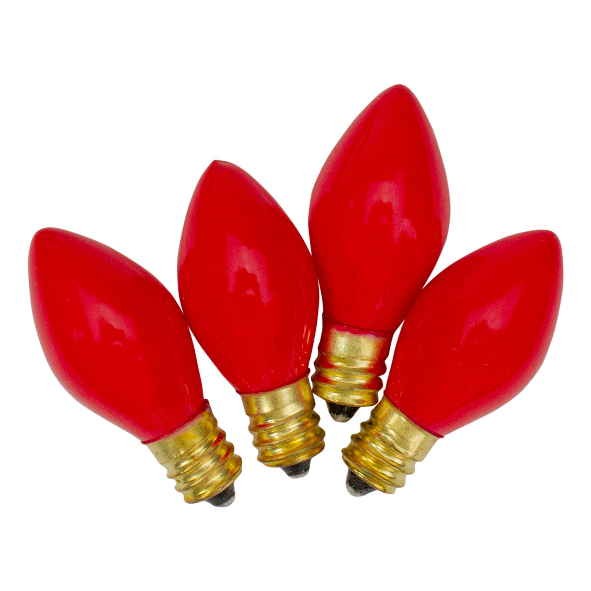 Northlight C7 Opaque Christmas Replacement Bulbs - Red - 4ct in the ...