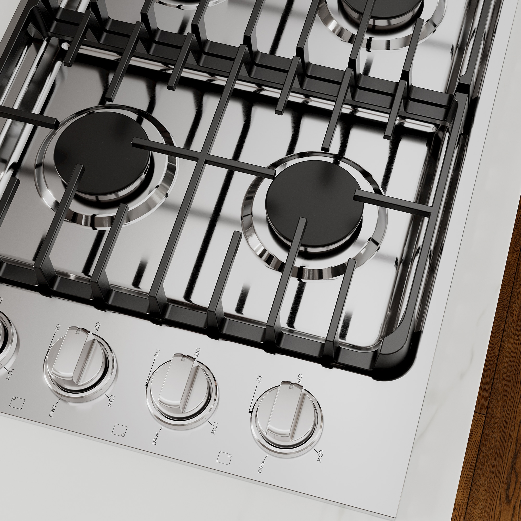 Empava 30-in 4 Burners Stainless Steel Gas Cooktop EPA-GC33-30 at Lowes.com